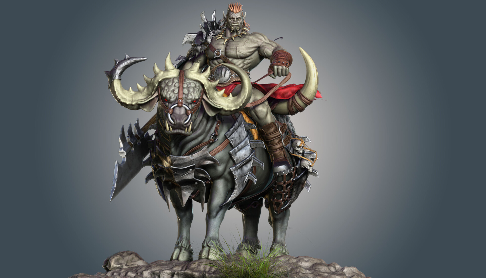 ArtStation - Protector (Orc Rider 🐃)
