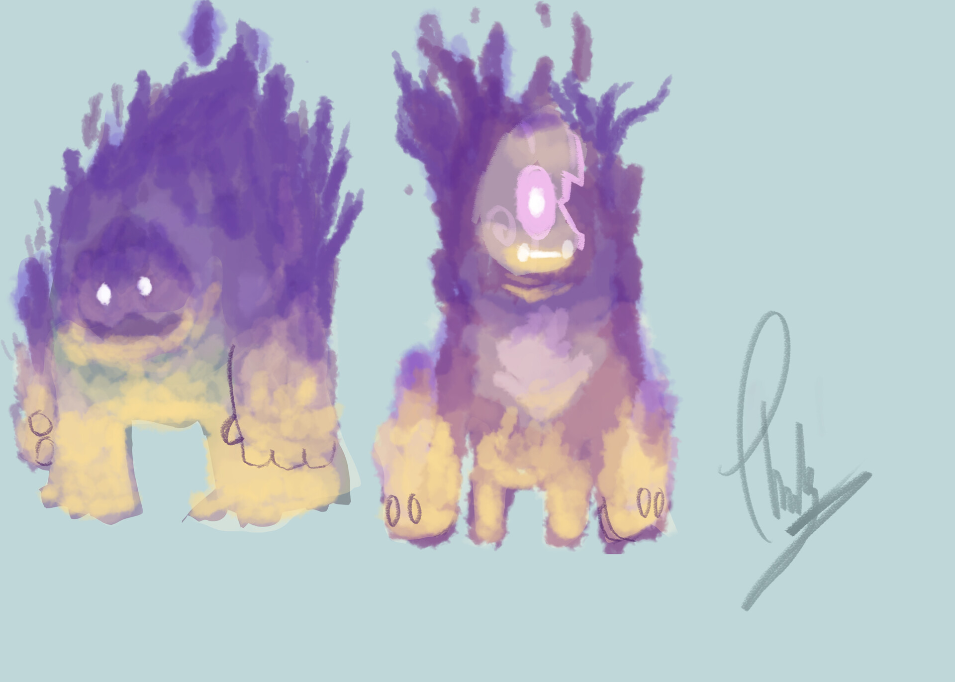 ArtStation - smoke creatures