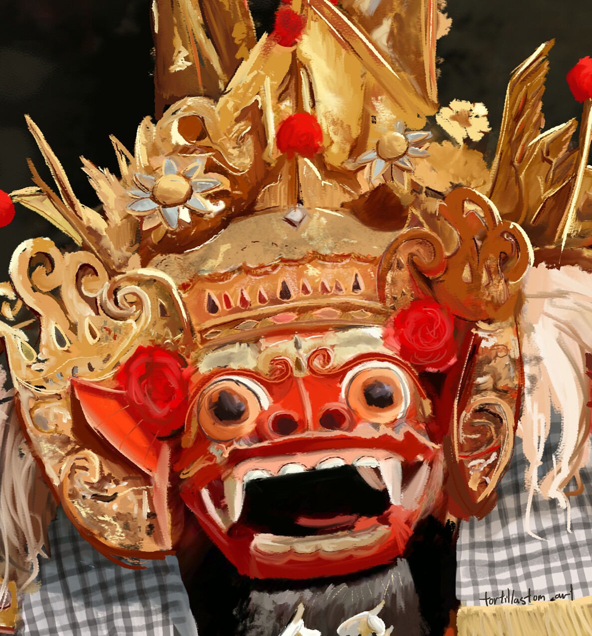 Barong Dance Painting
