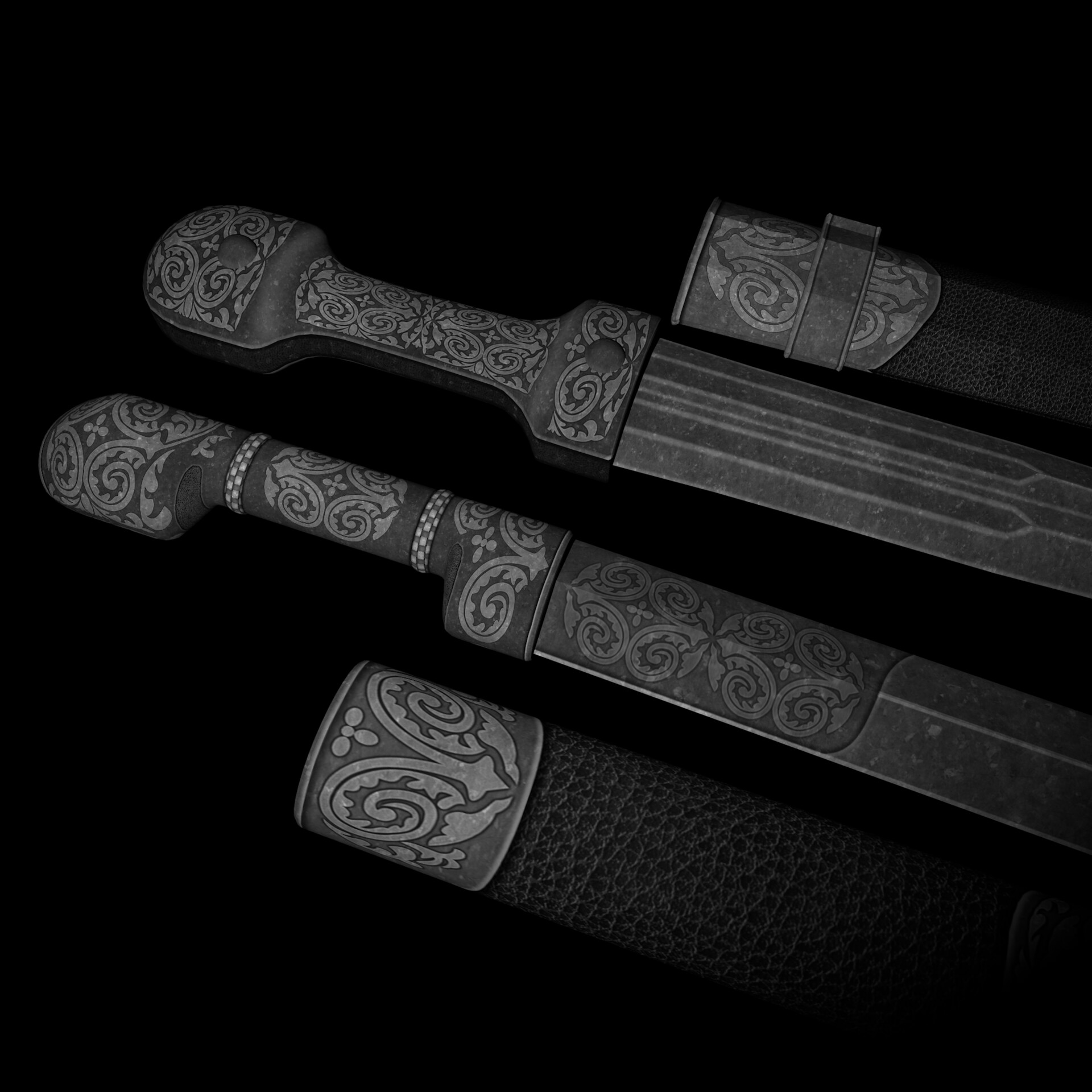 ArtStation - Circassian Sword and dagger