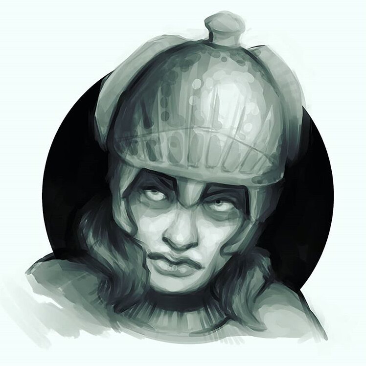 ArtStation - HoMM - Death knight portrait redraw