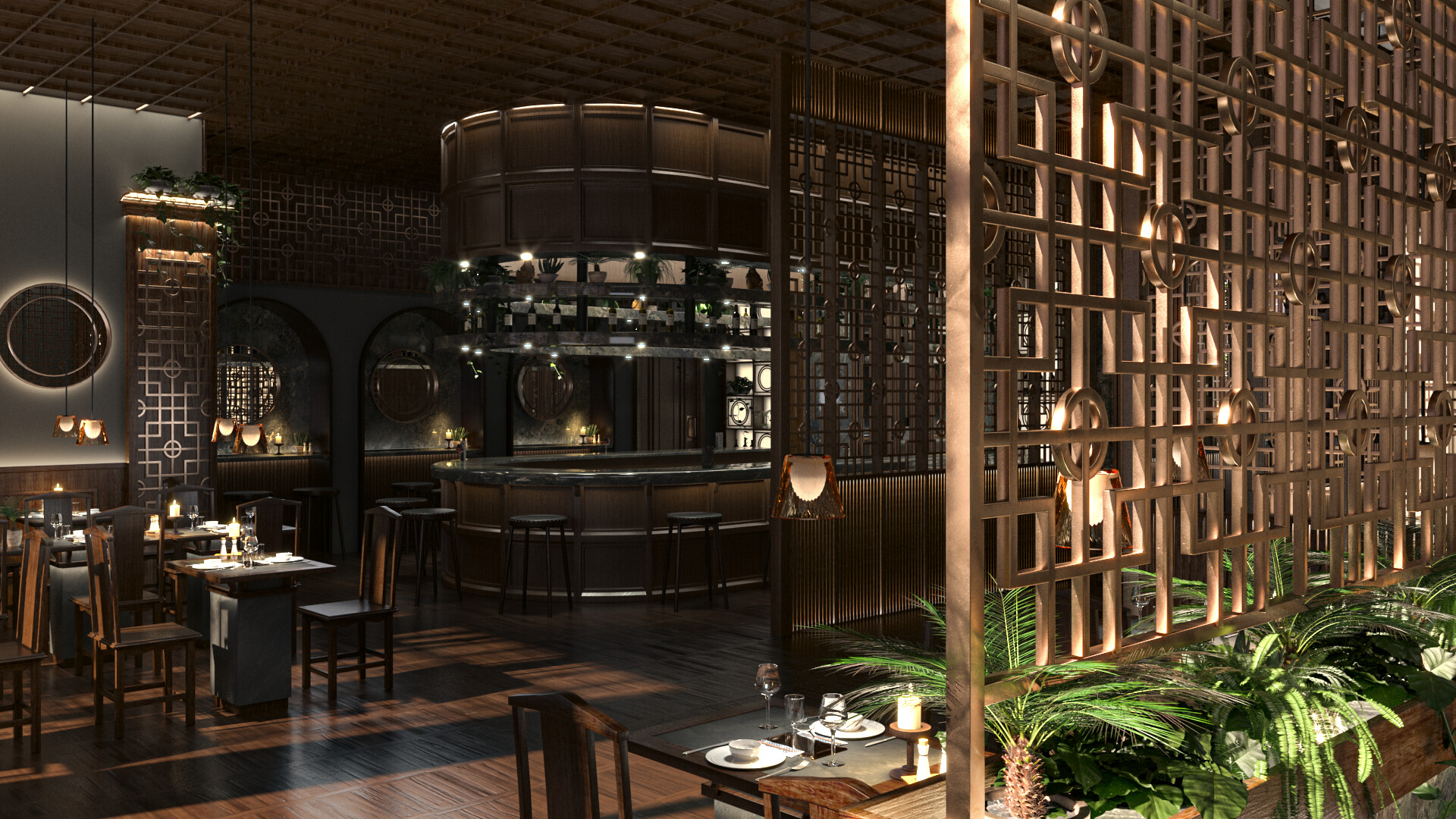 Modern Restaurant Black