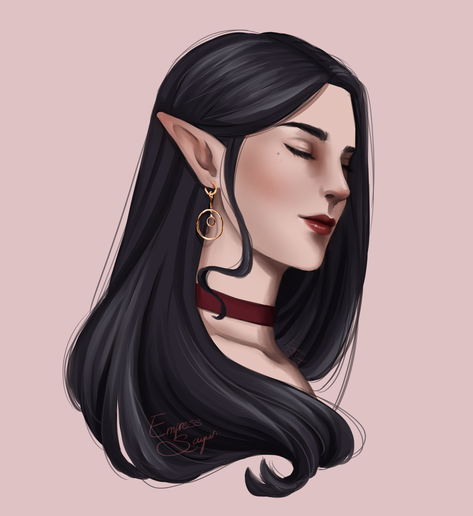 ArtStation - Portrait of an Elf Girl