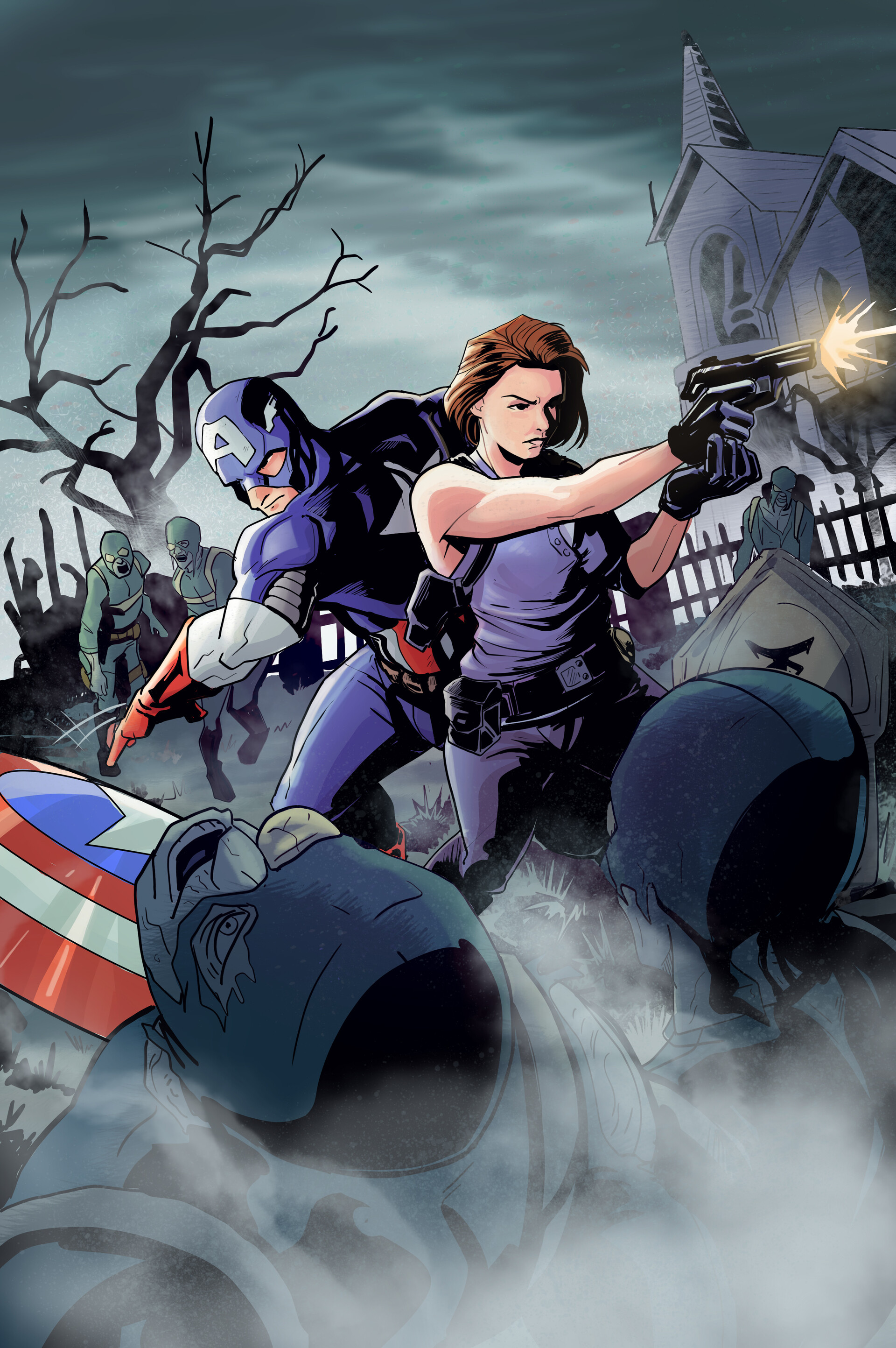 ArtStation - Jill vs captain america