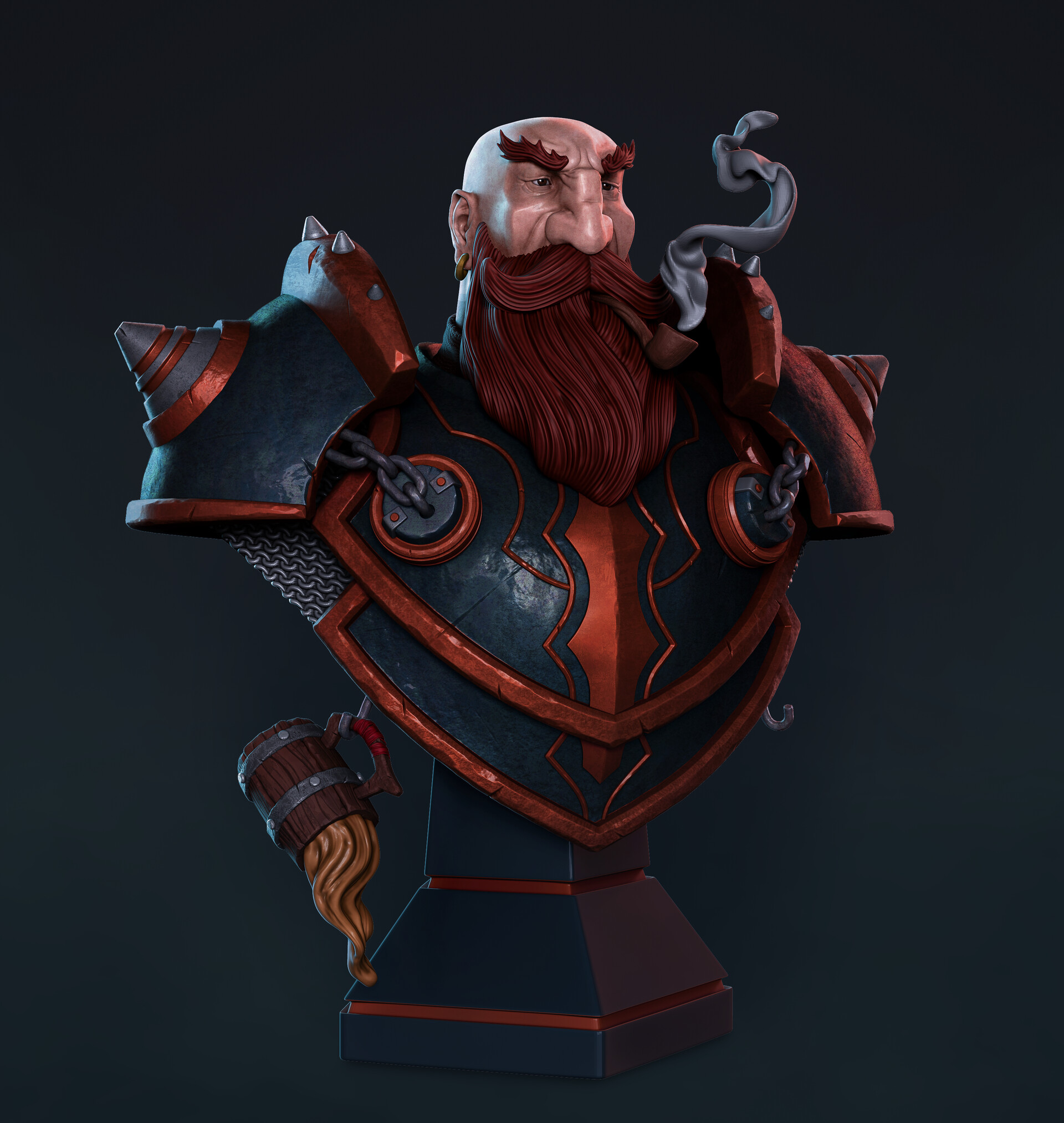 ArtStation - Dwarf Warrior Bust