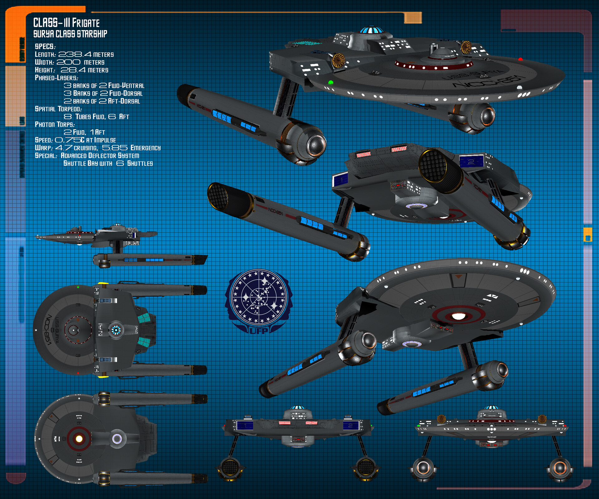 ArtStation - USS Surya Class Frigate