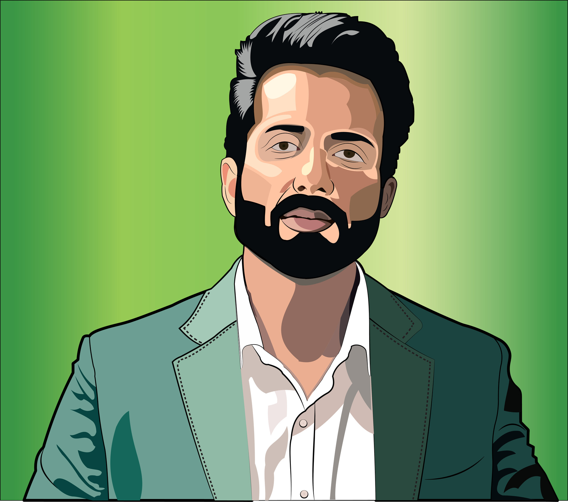 Prabhukumar selvaraj - Sonu Sood vector illustration artwork