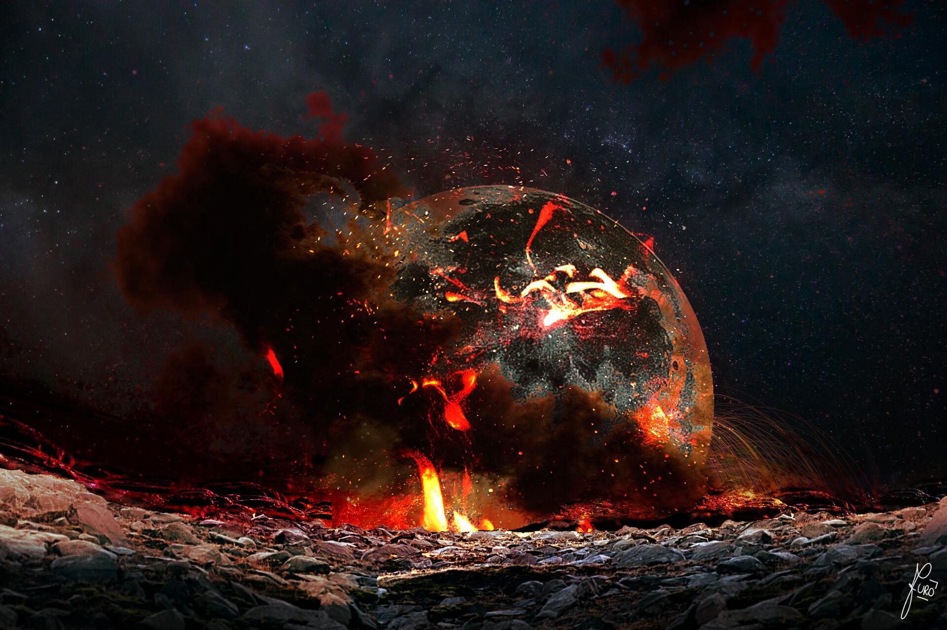 ArtStation - Moon Destruction