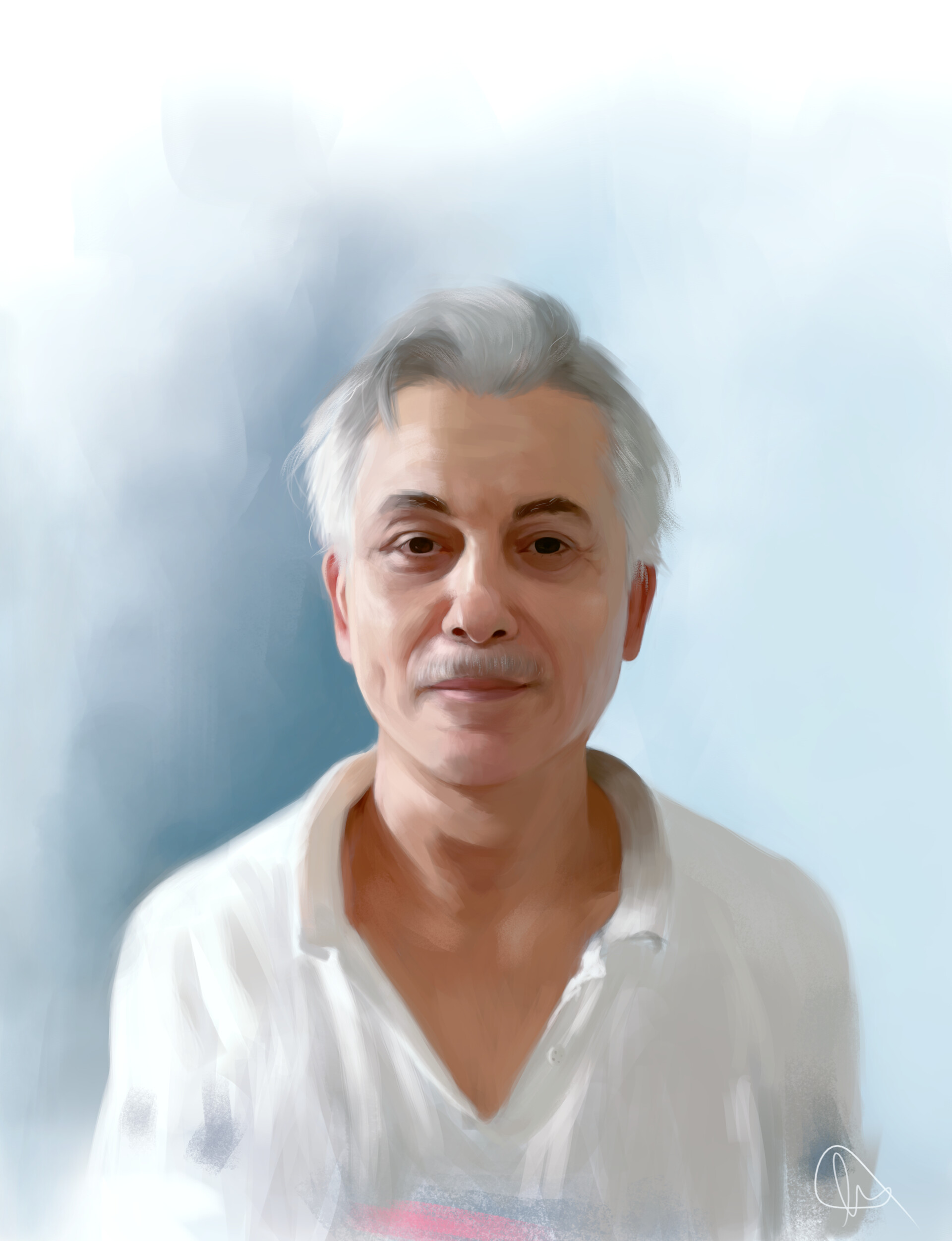ArtStation - Digital portrait of my father