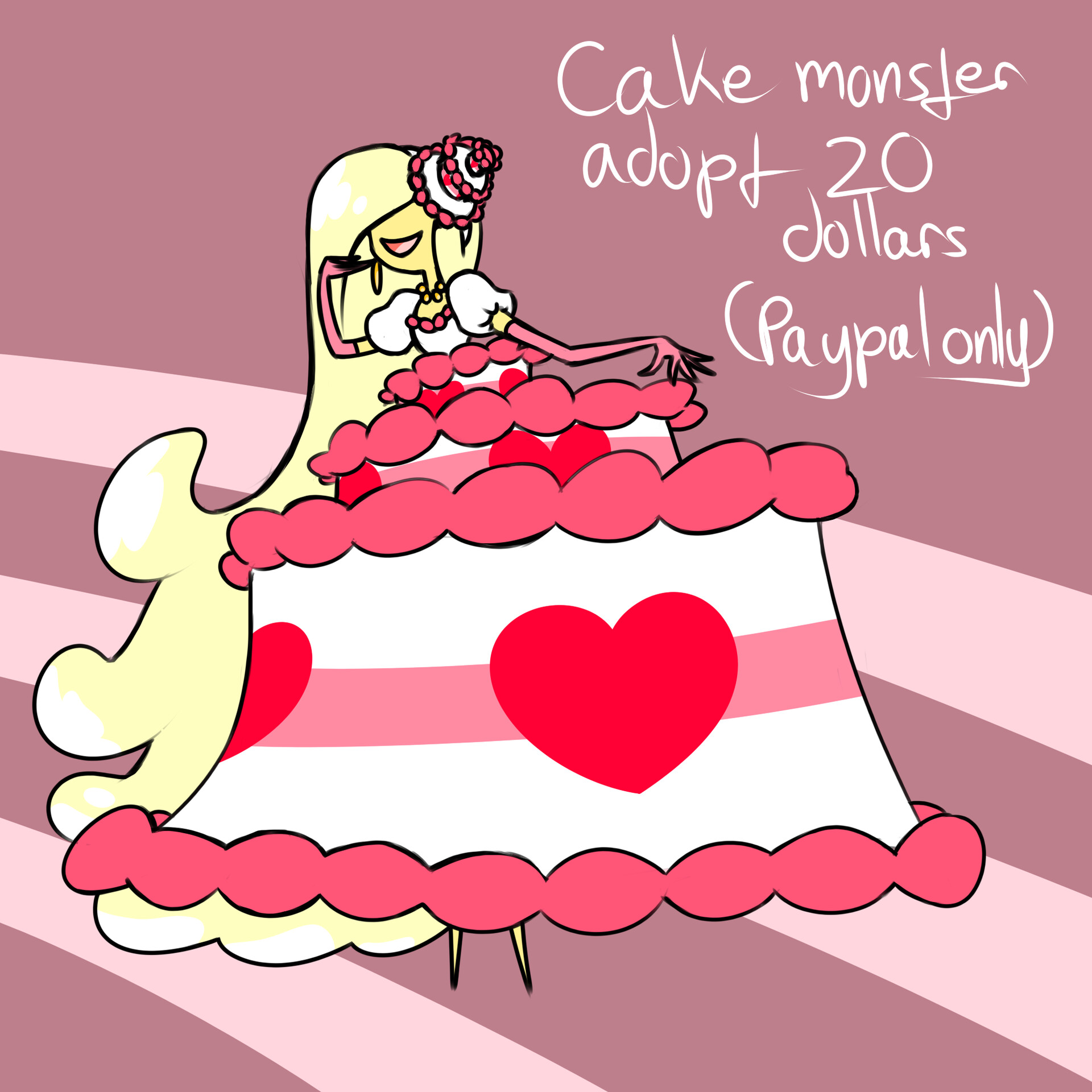 ArtStation - Cake monster adopt -private message me if ya want to buy her-