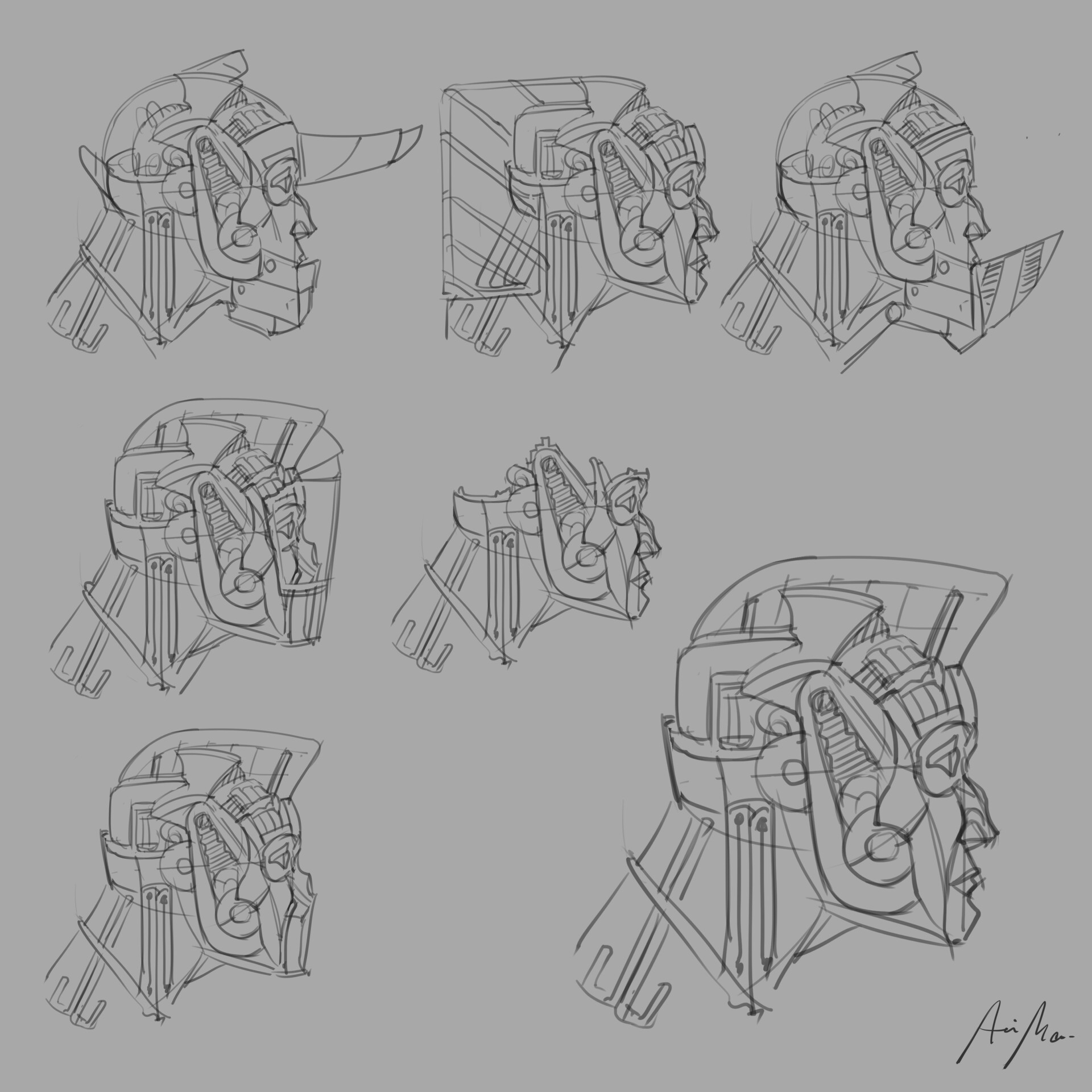 ArtStation - robot faces