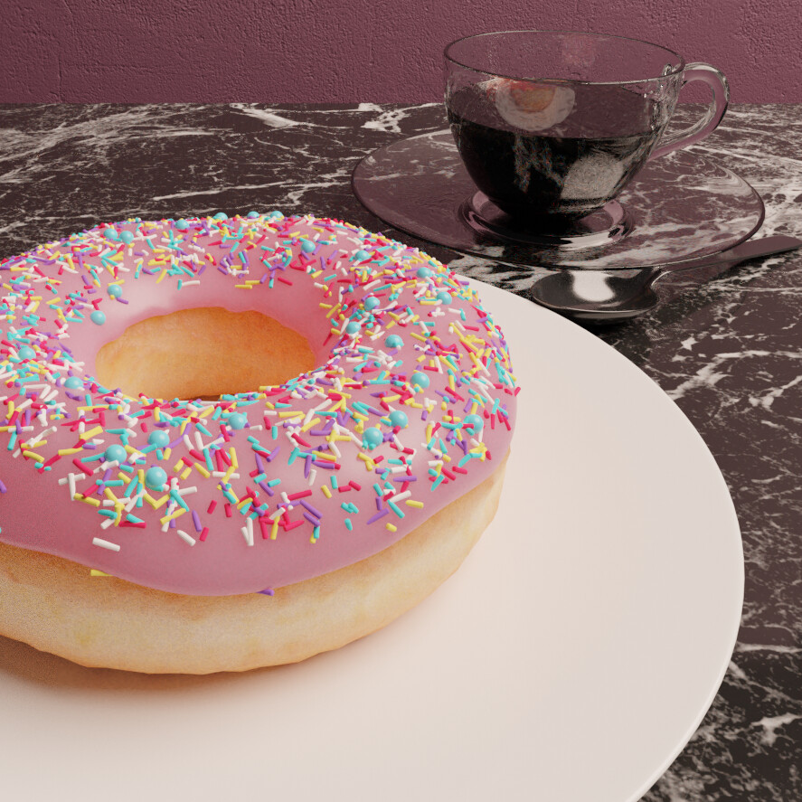 ArtStation - Donut and Coffee Mug