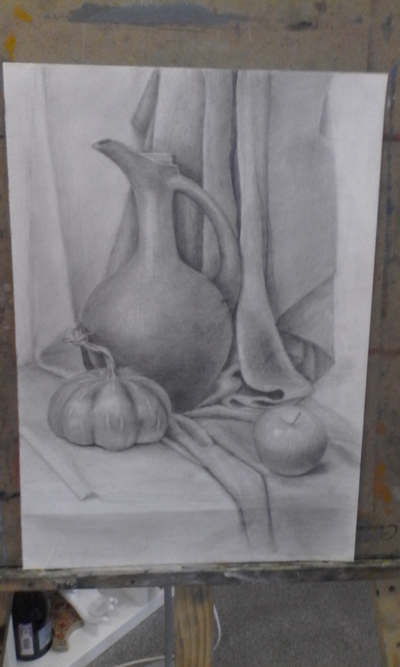 ArtStation - Still life with pumpkin (pencil drawing)
