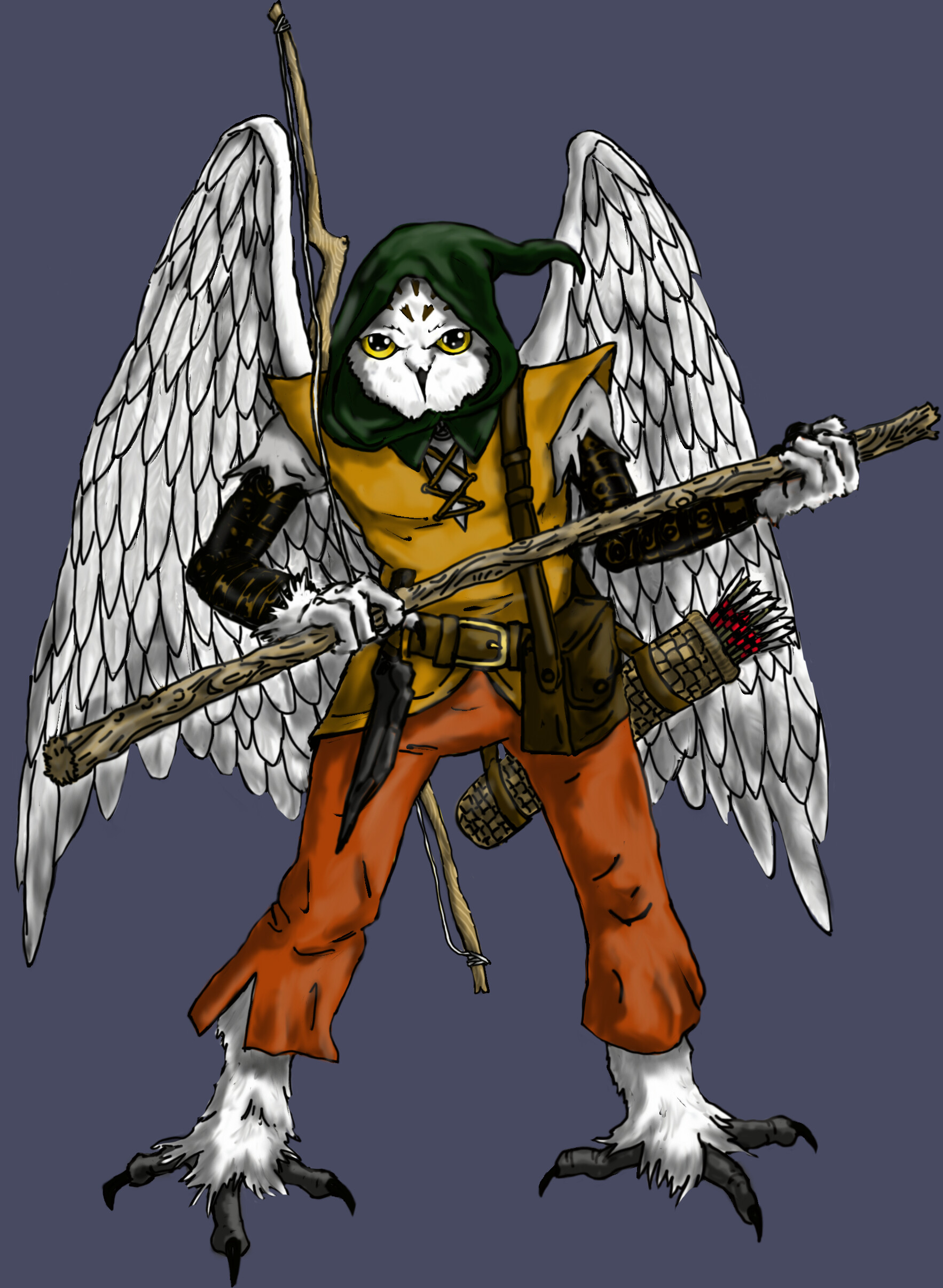 ArtStation - Dungeons & Dragons character illustration - Strix Ghostwing