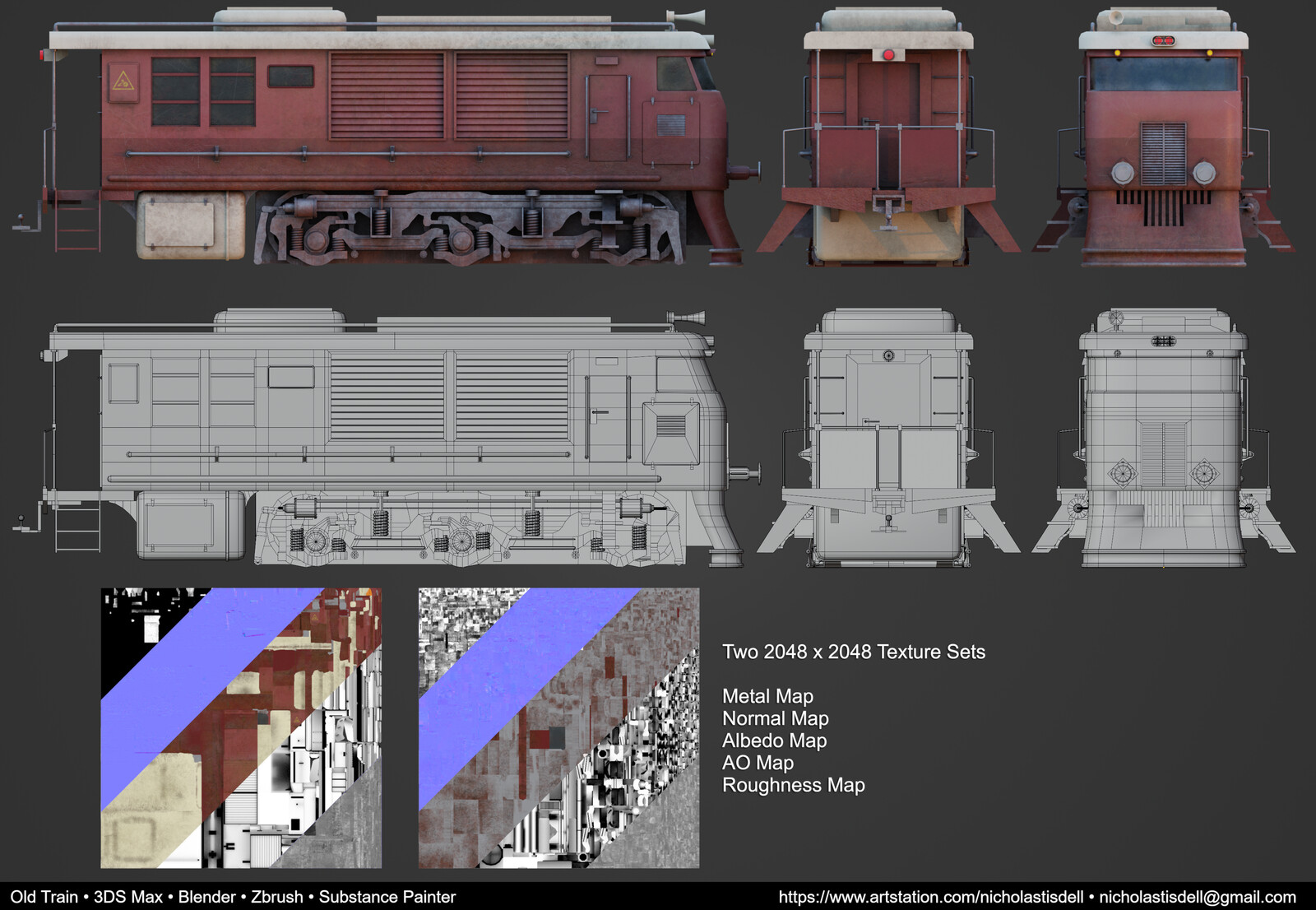 Alex Tisdell - Old Train Game Asset (UE4)