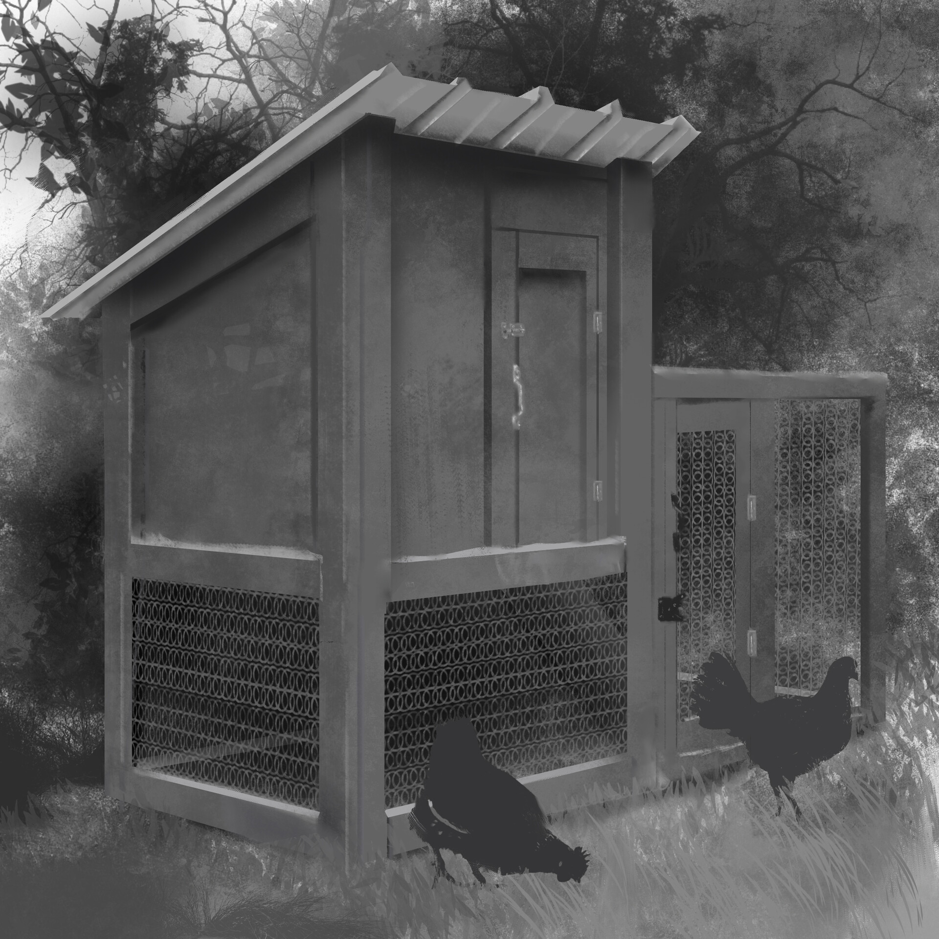 ArtStation - Chicken Coop Plein Air, Christopher Conde