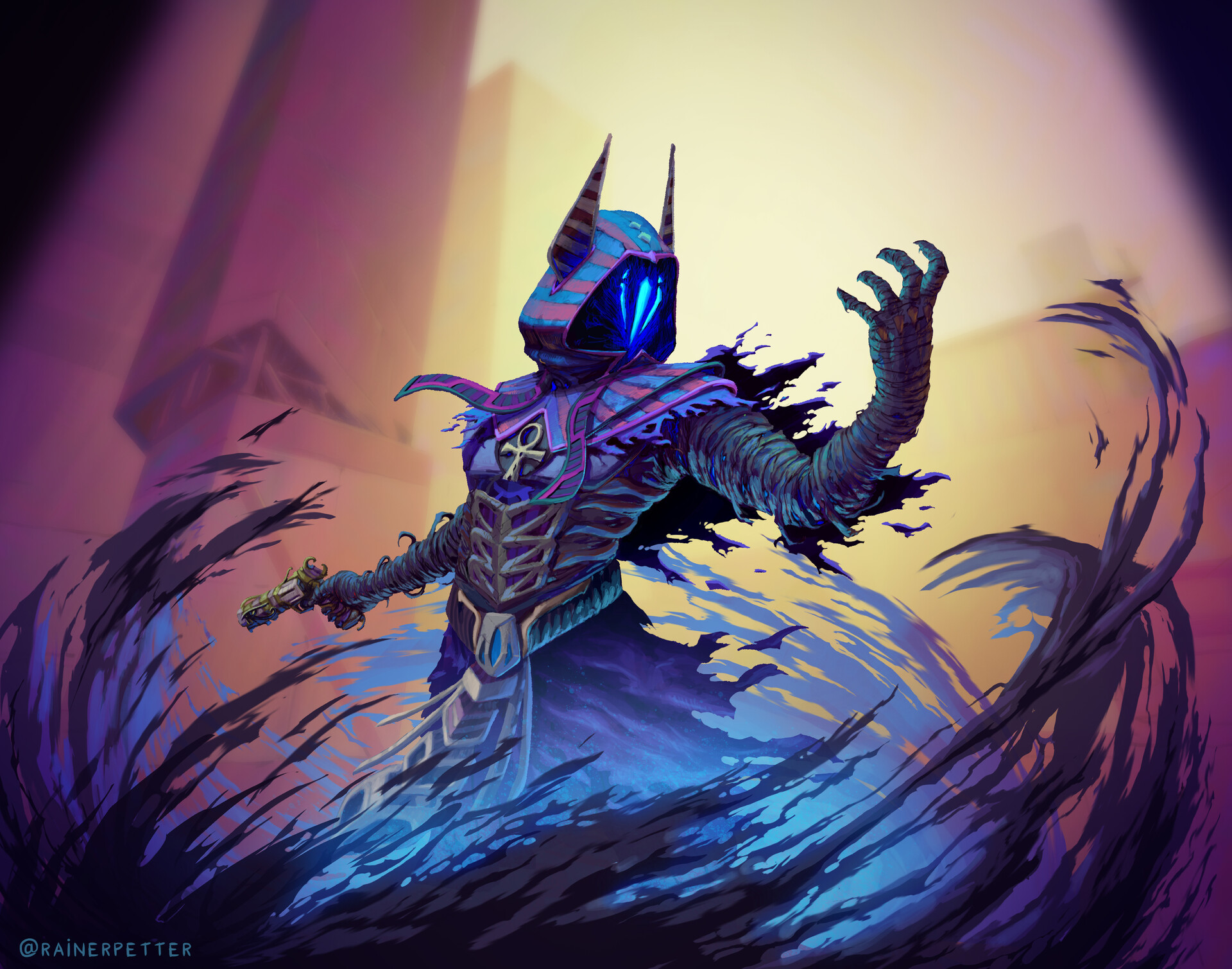 Artstation Egypt Omen Skin Valorant Fanart