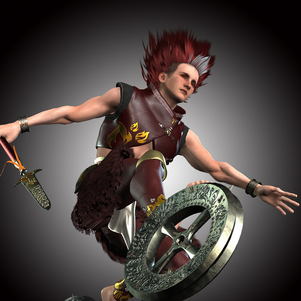 ArtStation - Character Creator Outfit: Divine Troop2 - NeZha Suit