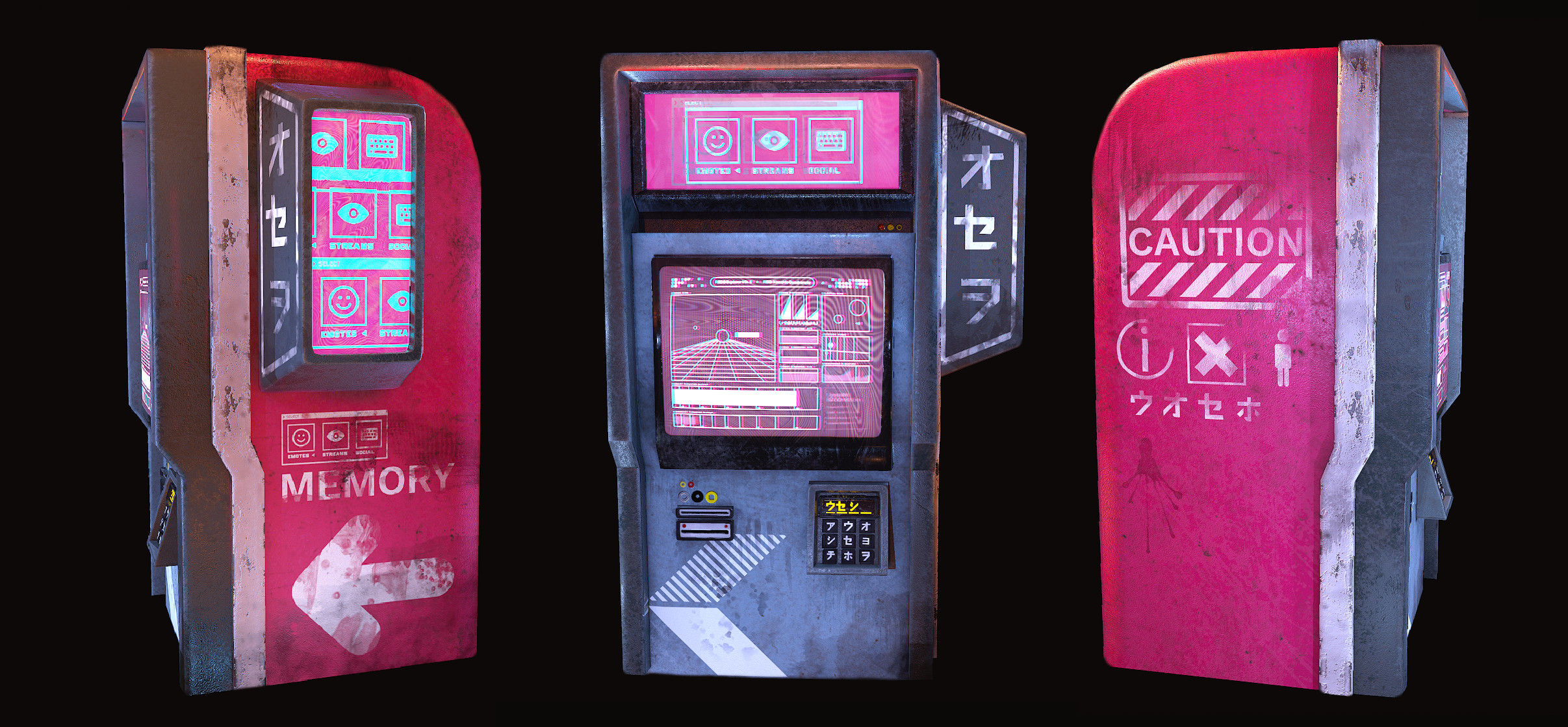 Irene carbonell portfolio 3d 2d art - Cyberpunk props