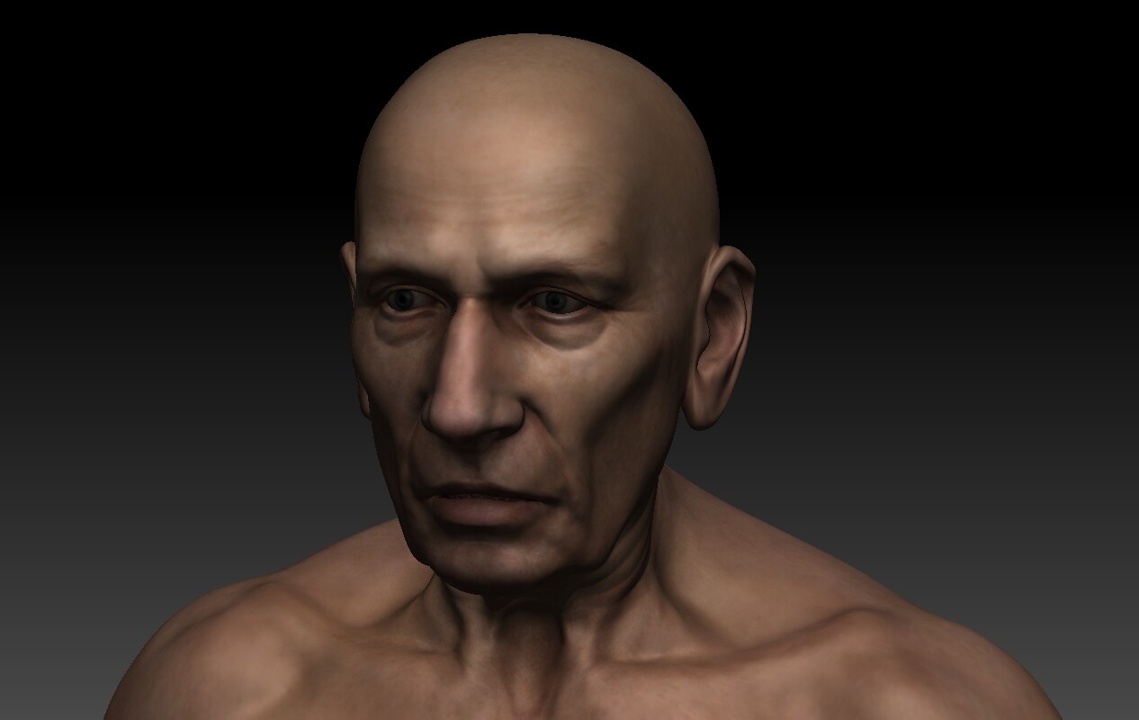 ArtStation - Jeff old man anatomy basemesh