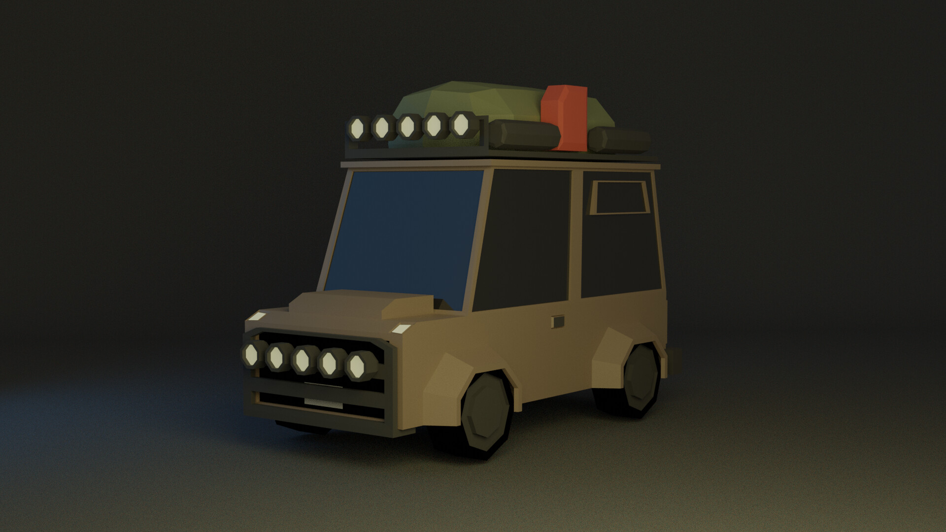 ArtStation - low poly jeep