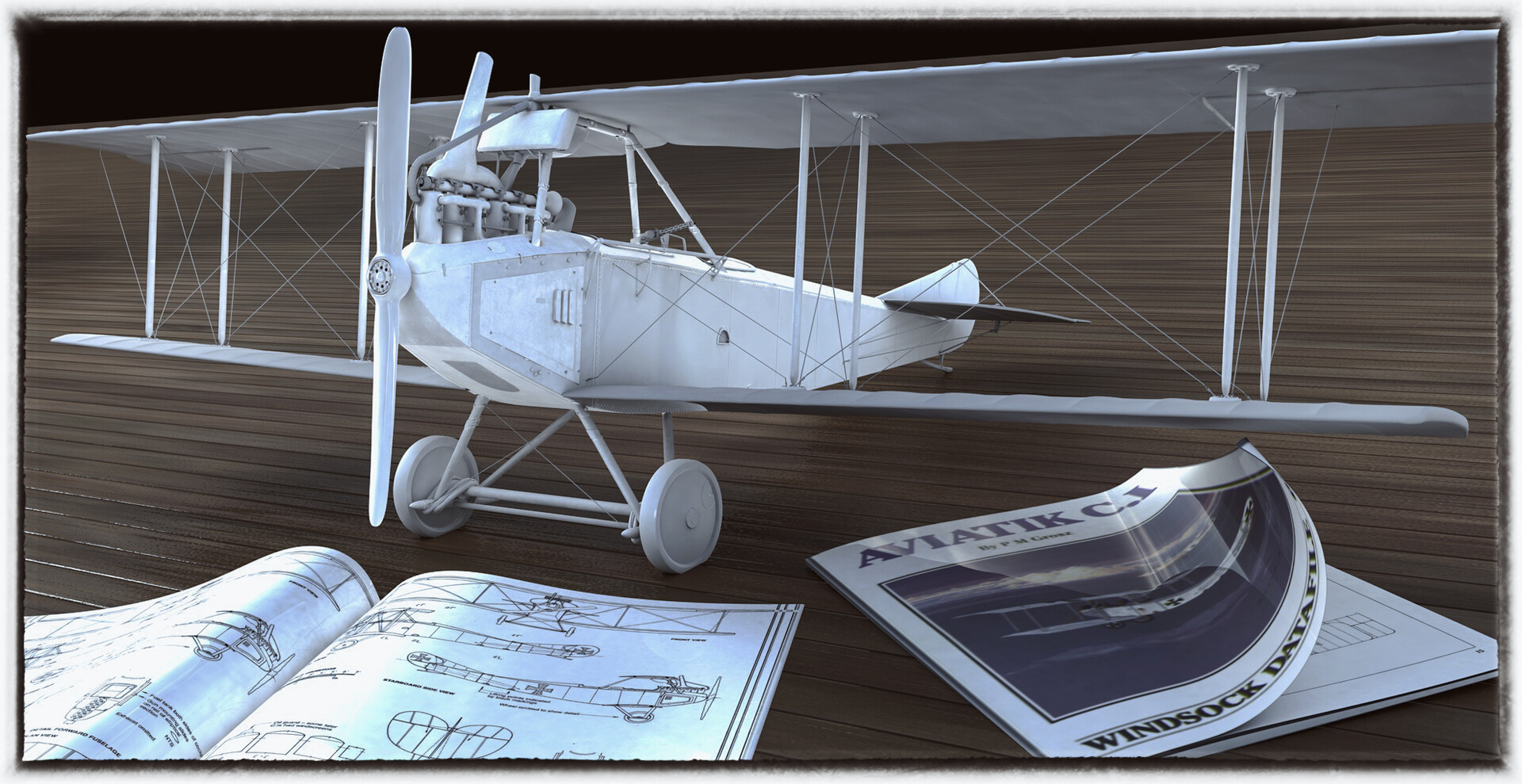 ArtStation - Aviatik C I - work in progress