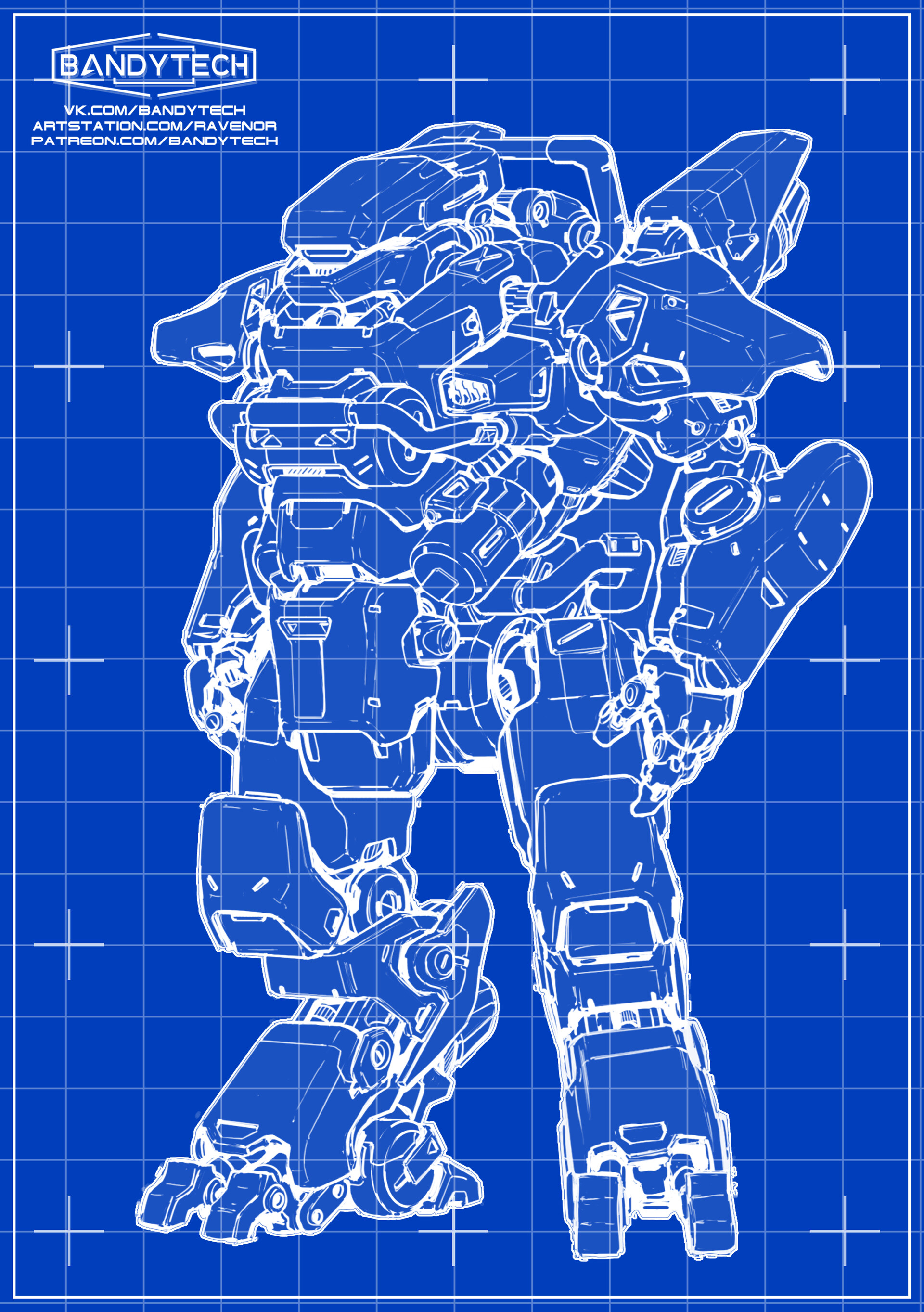 ArtStation - Heavy droid blueprint