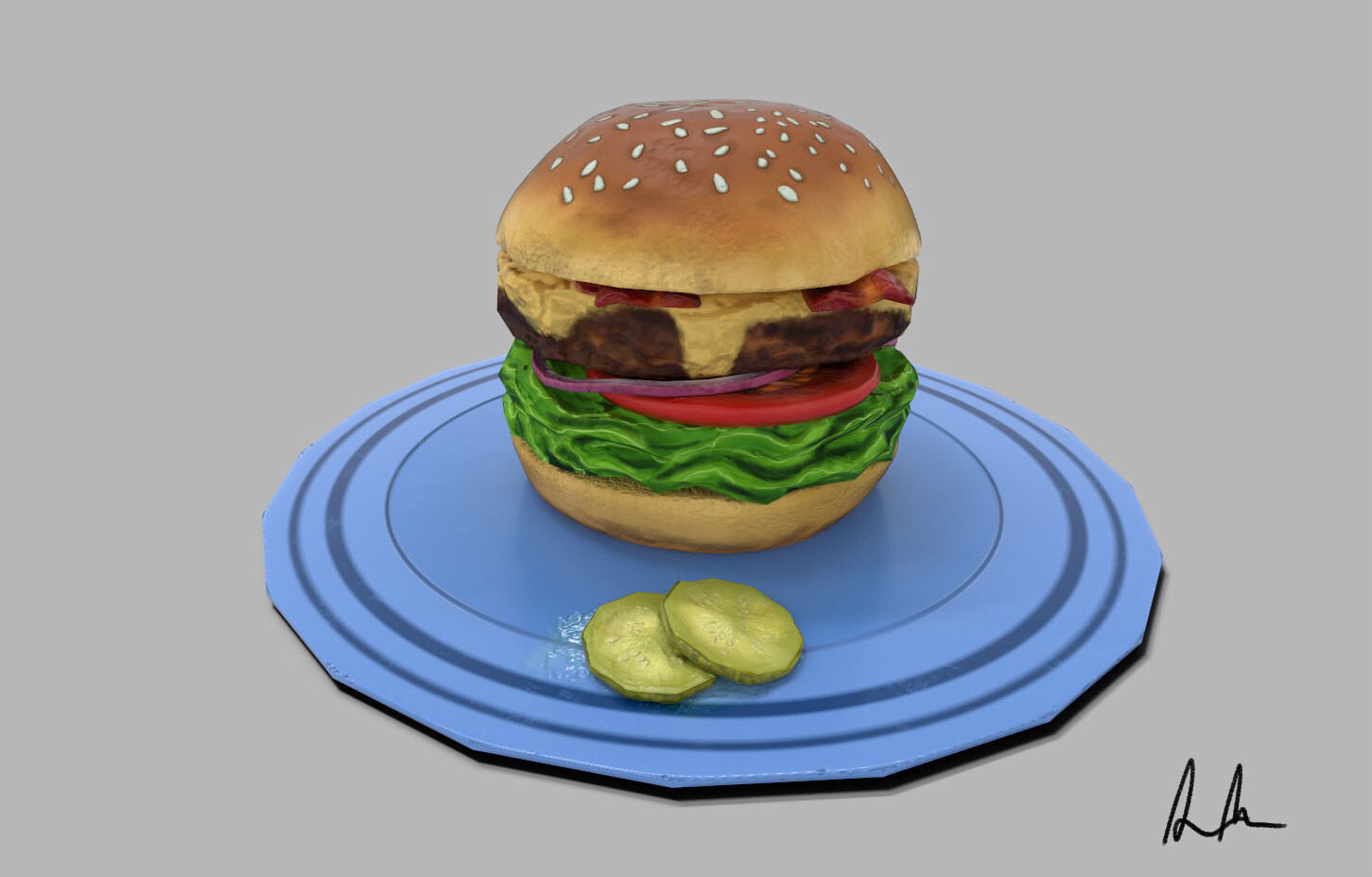 ArtStation - Bacon Cheeseburger