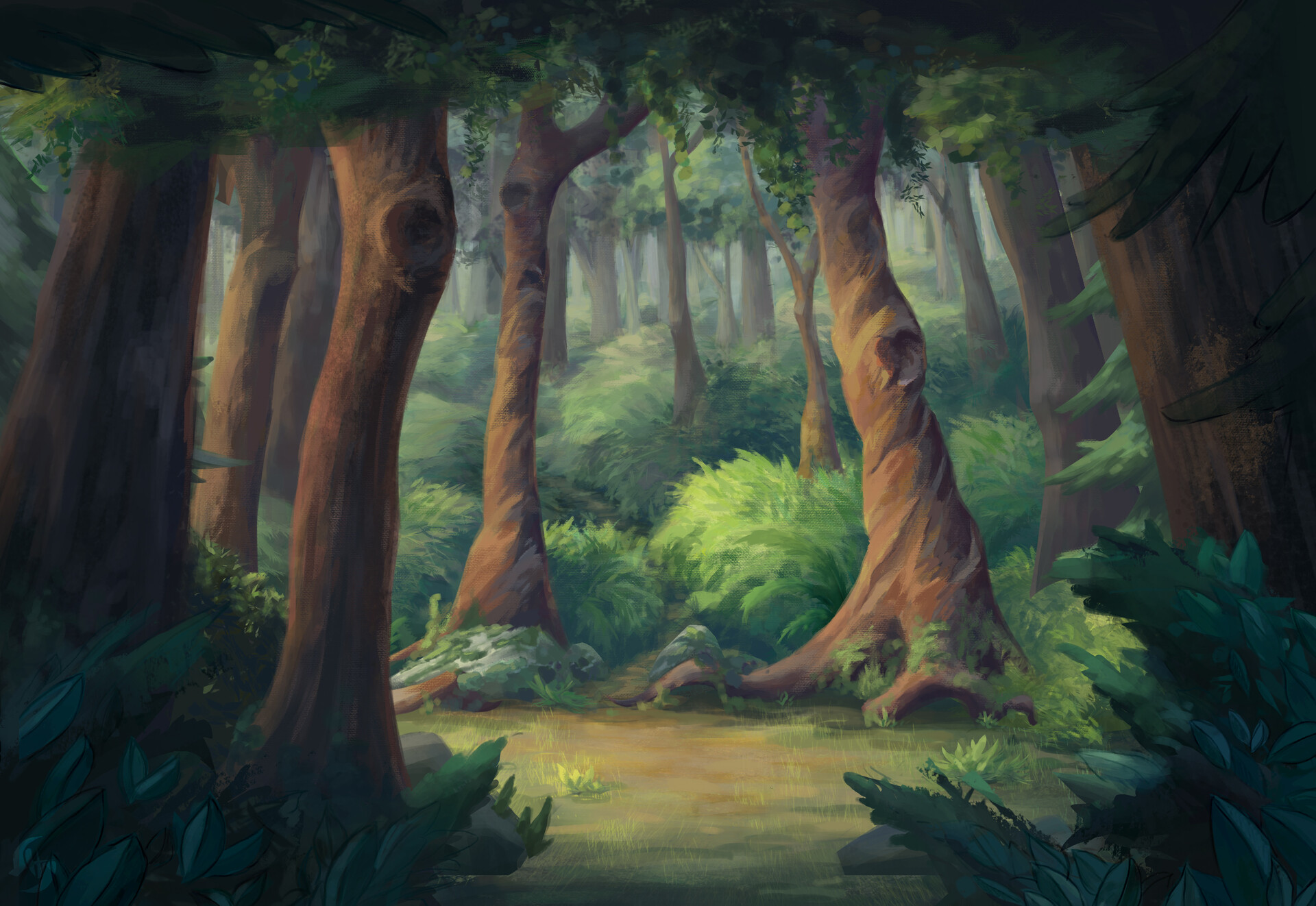 ArtStation - Enchanting Forest Background