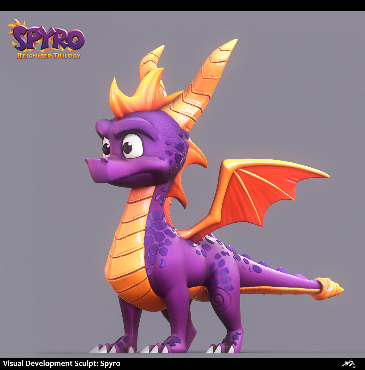 Chadwick Dusenbery - Spyro Reignited: Visual Development Sculpt "Spyro"