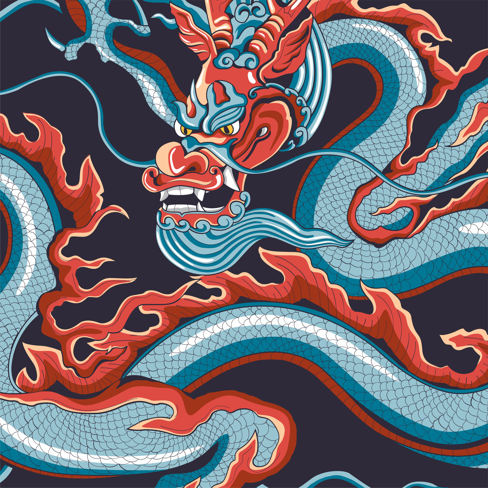 how to draw a vietnam dragon