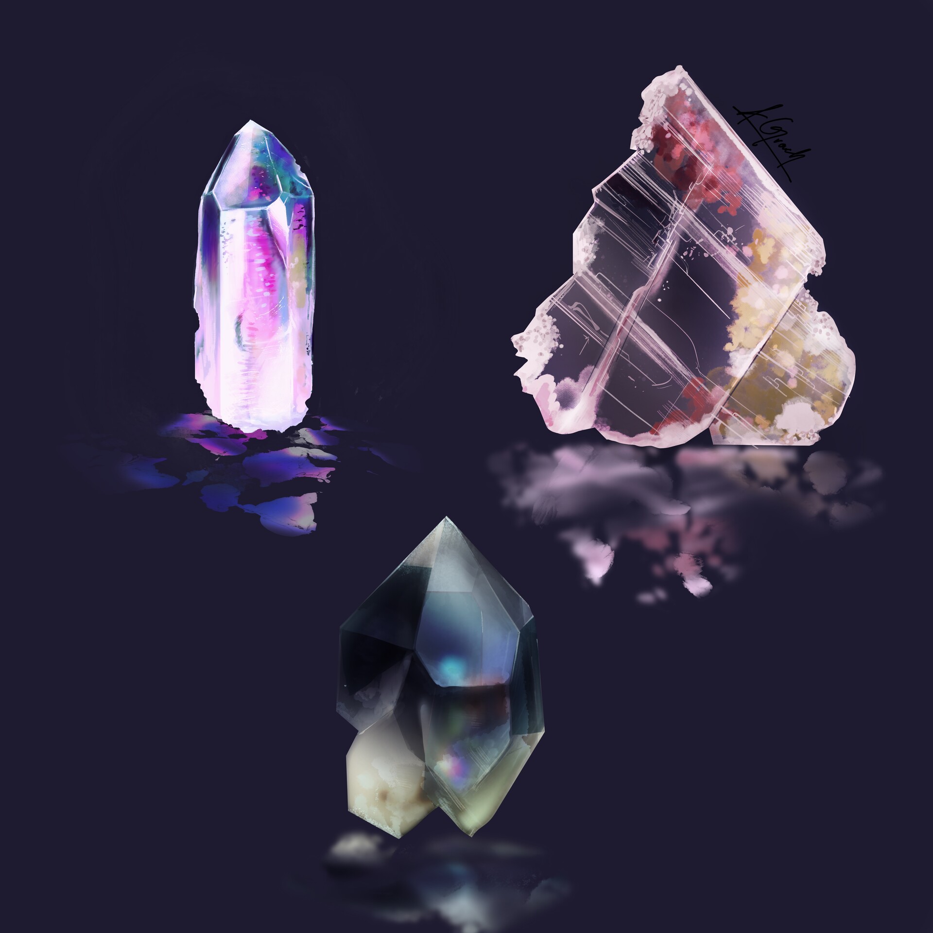 ArtStation - Crystals study