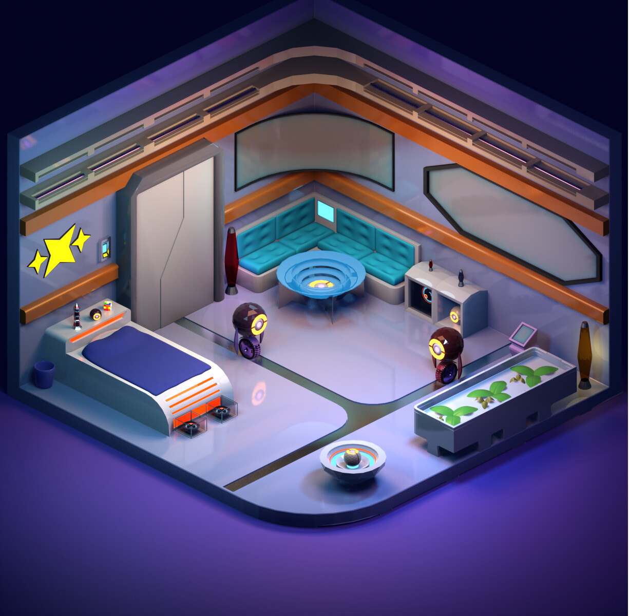 ArtStation - Futuristic Room