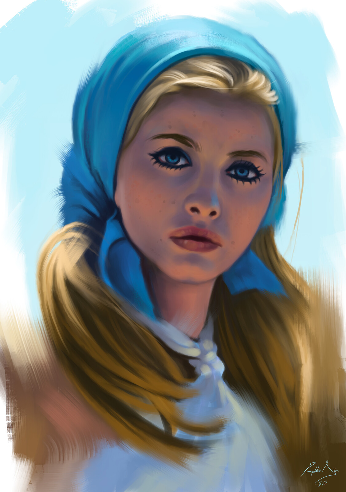 Robbie Allen - Ewa Aulin Portrait Painting