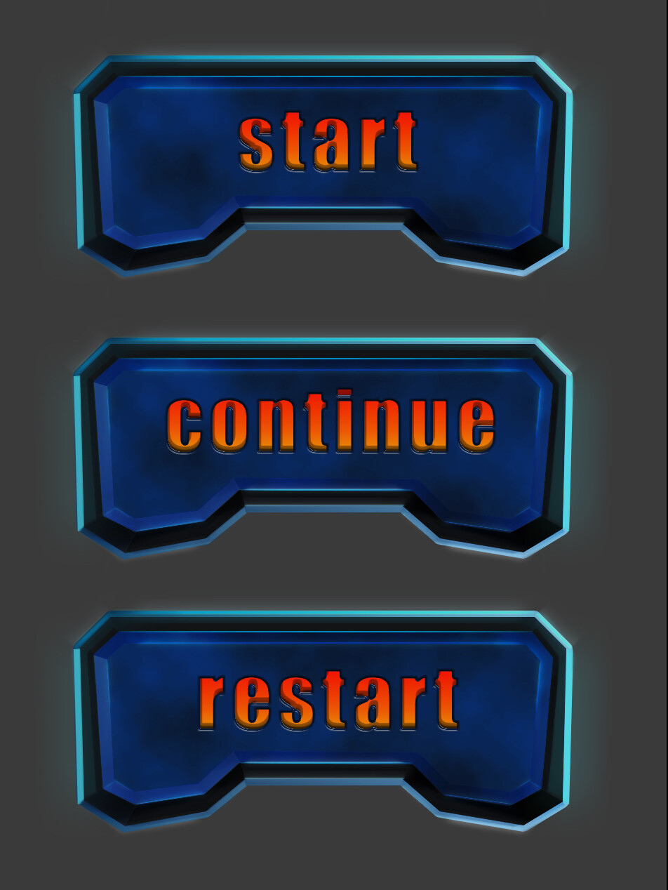 ArtStation - 2d game buttons