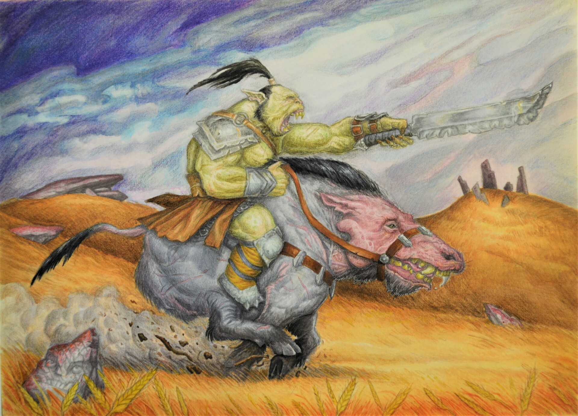 ArtStation - Charging Orc