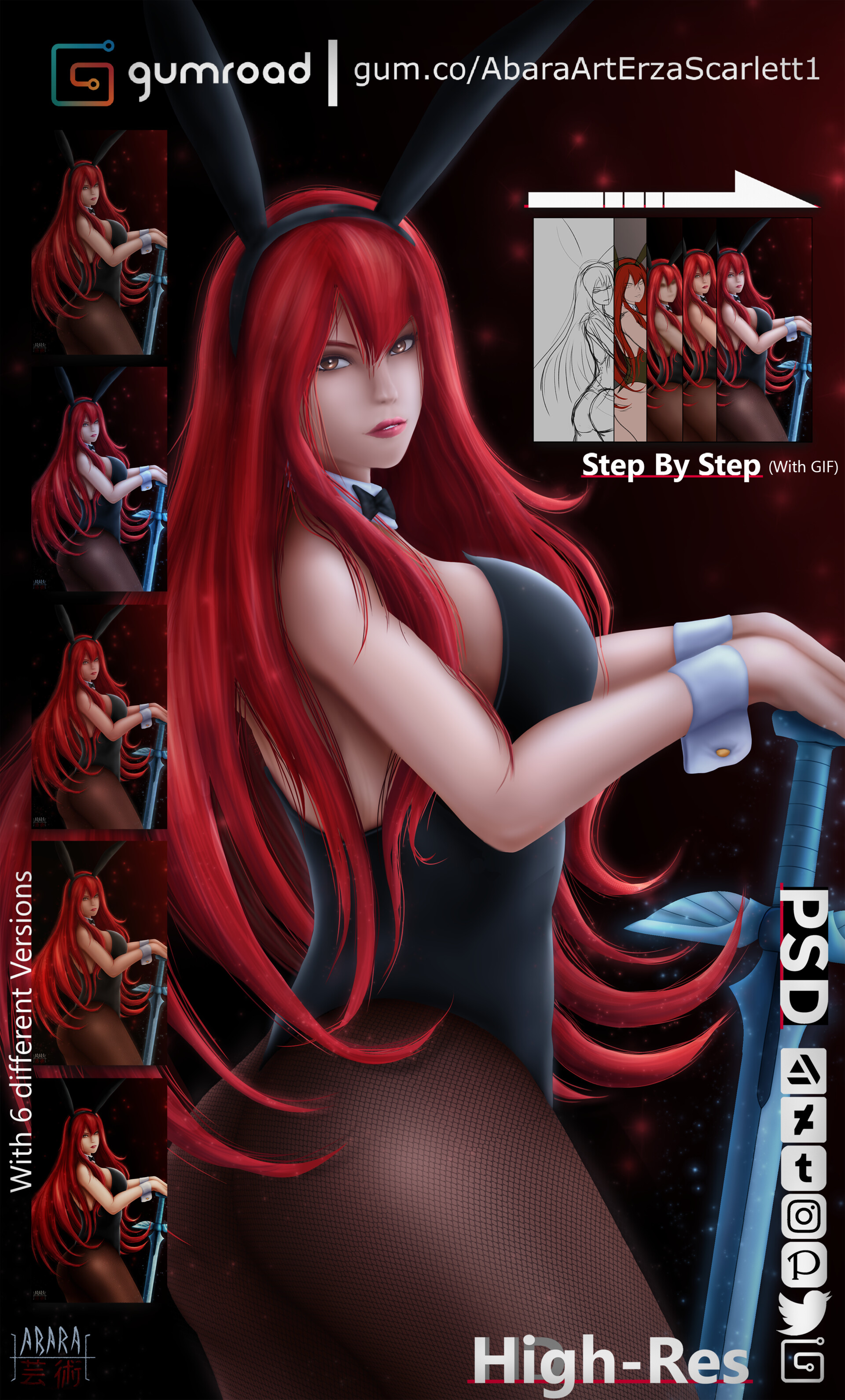 ArtStation - Pack Erza Scarlett