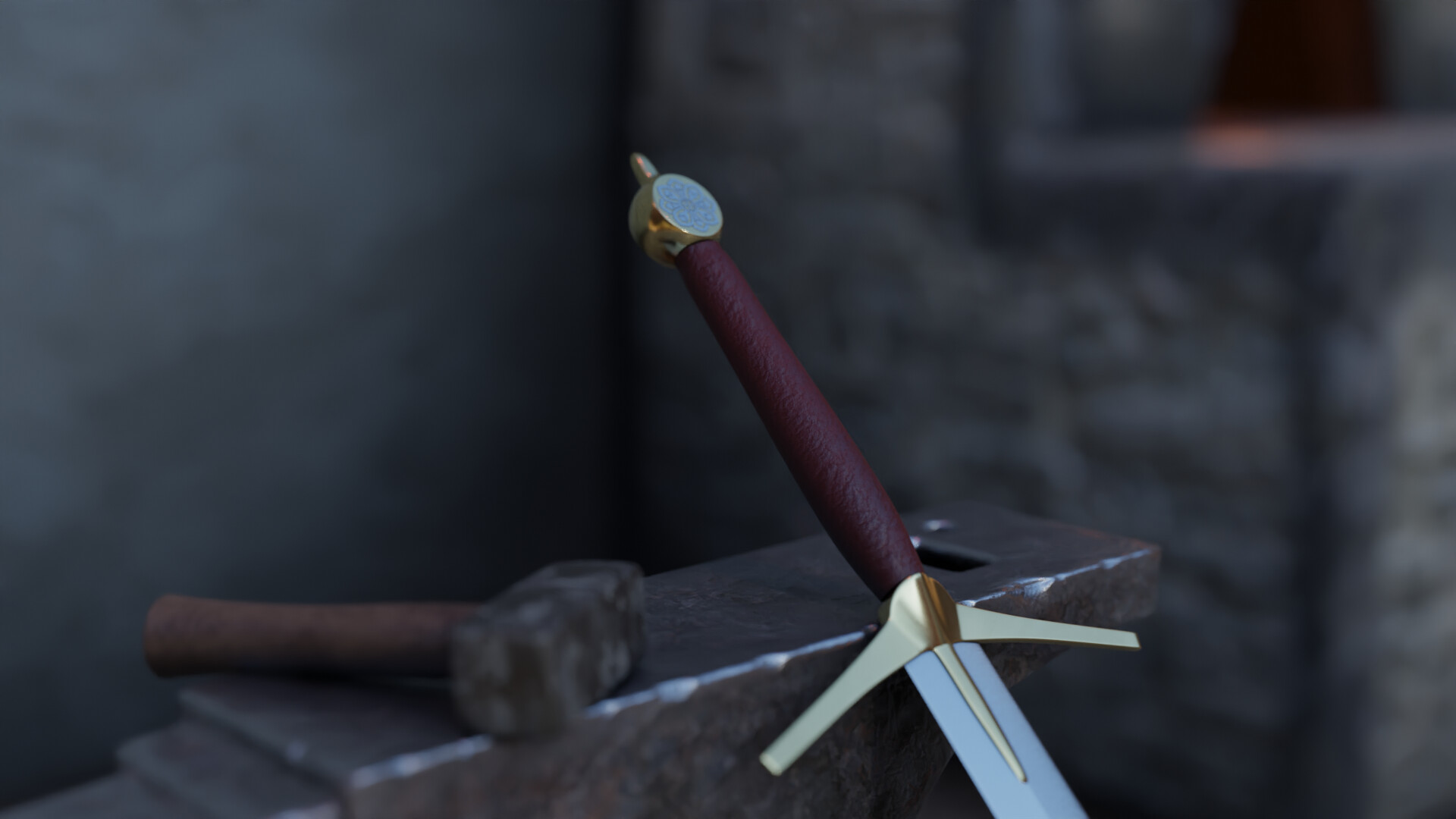 ArtStation - Sword and anvil