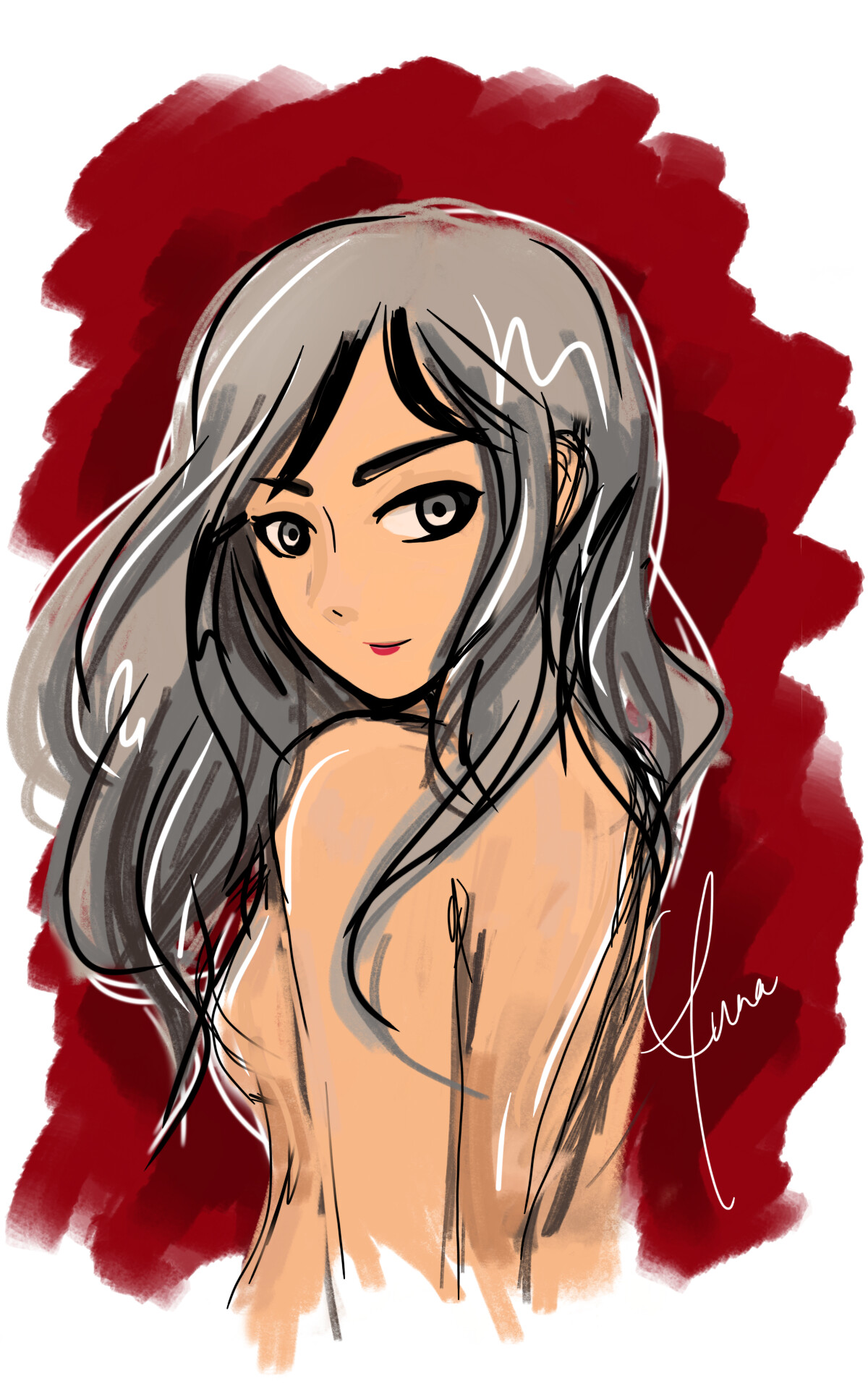 how to draw a girl turned around