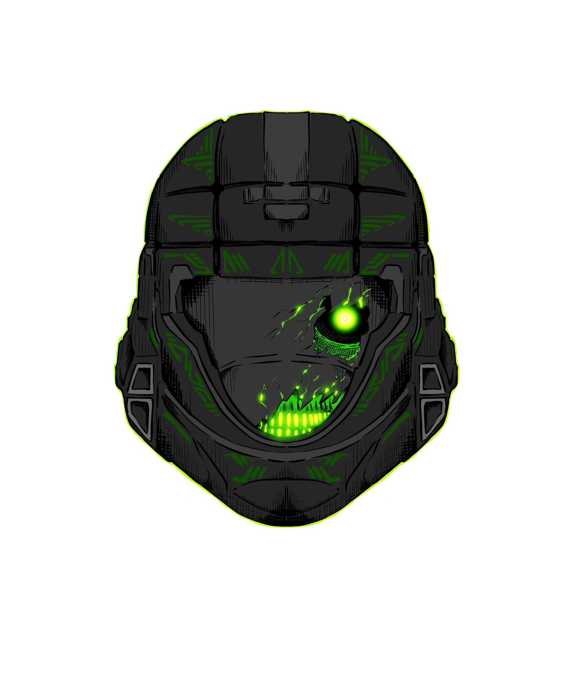 Halo Odst Helmet Drawing