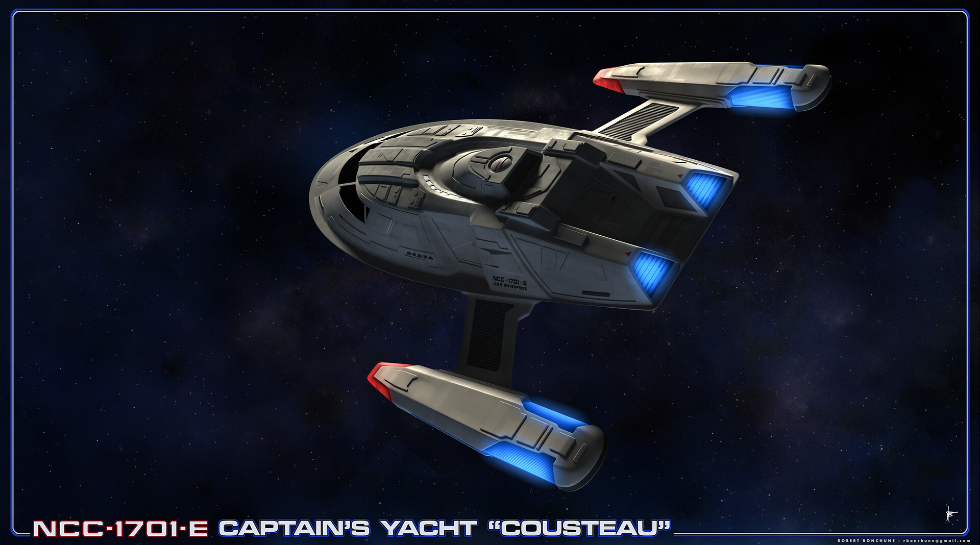 Robert Bonchune - Captain's Yacht "Cousteau" NCC-1701-E (Star Trek ...