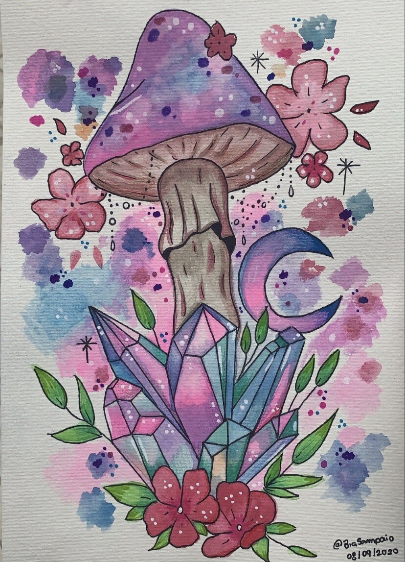 ArtStation - mushroom with crystals