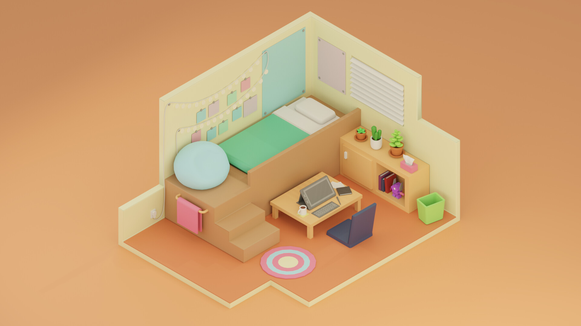 ArtStation - Light Bedroom Scene