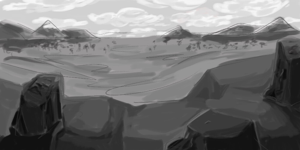 ArtStation - Landscape value study