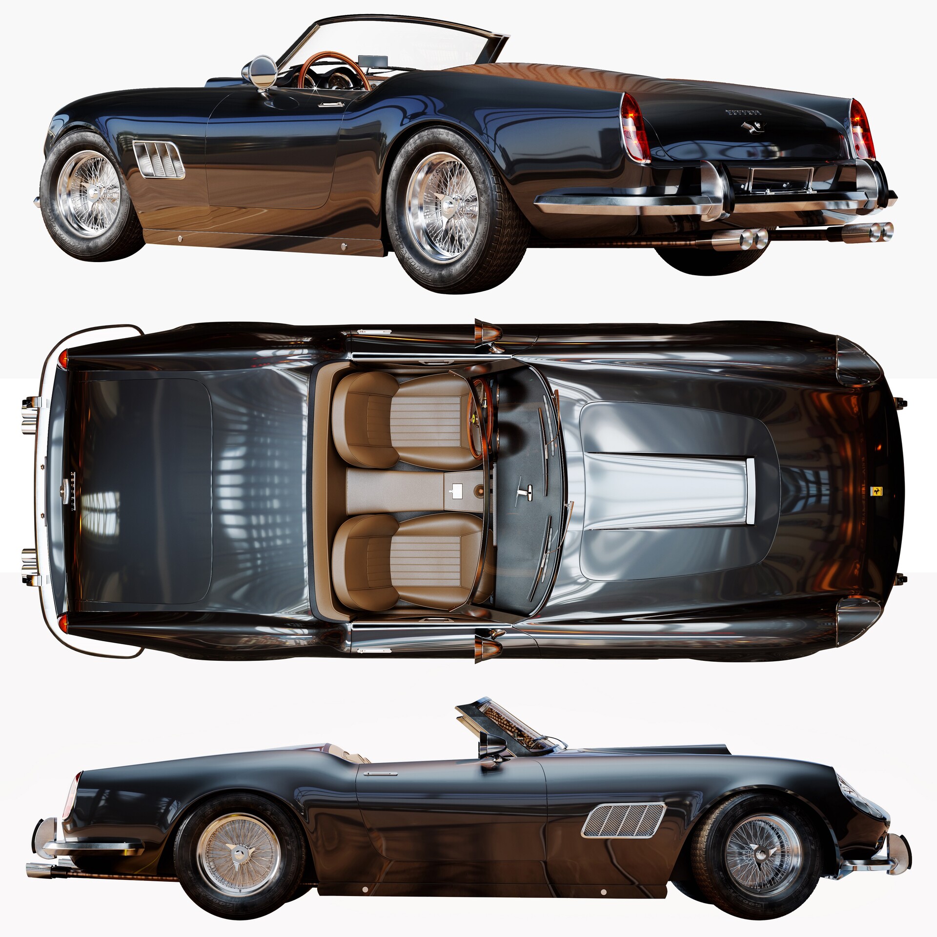 ArtStation - Ferrari 250 Gt Swb California Spyder 3D Model