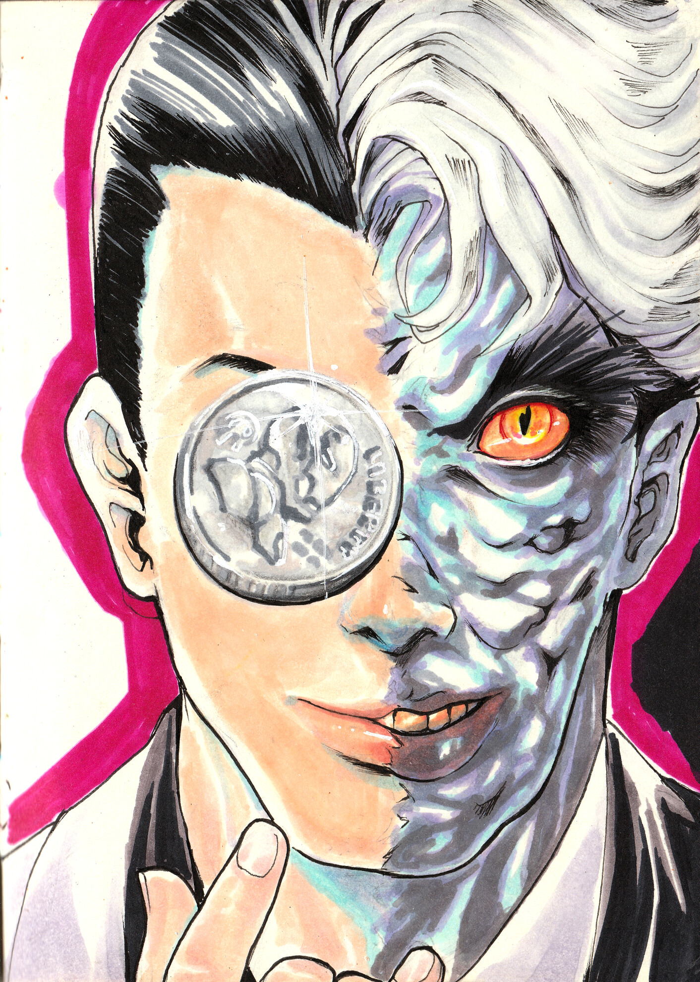 ArtStation - Two-Face x Iron Man fanart