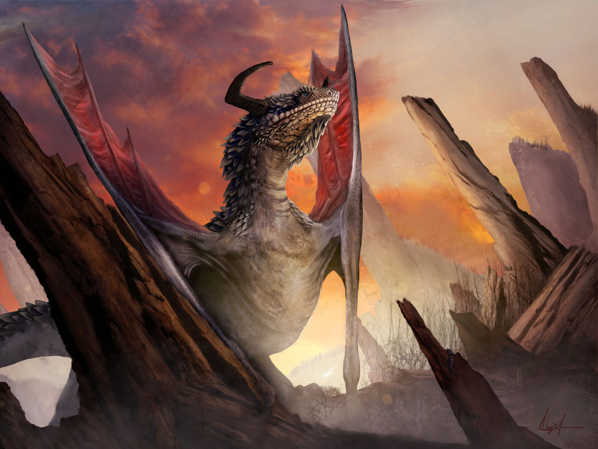 ArtStation - Creature design - Serpent Dragon