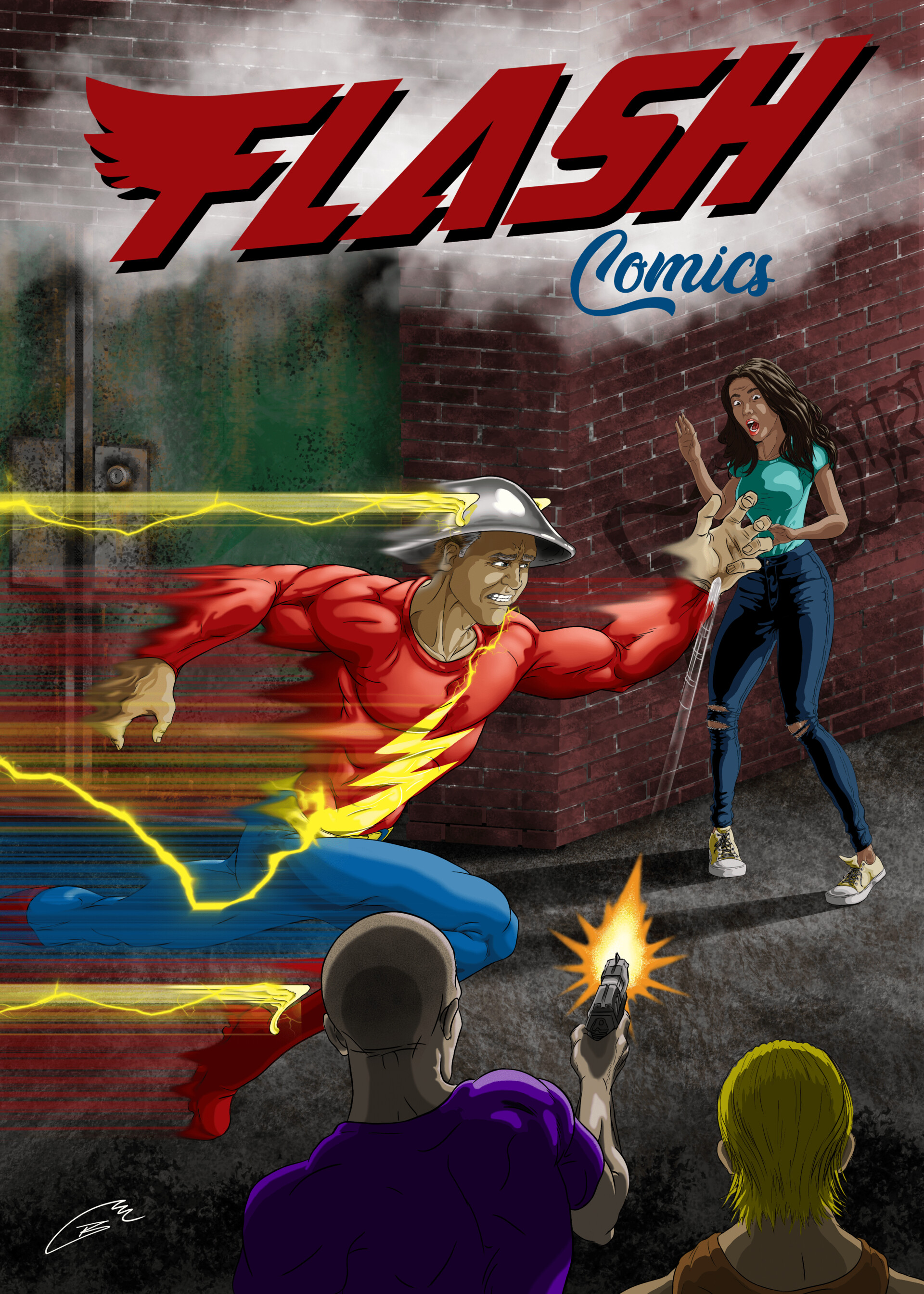 ArtStation - Flash Comics #1 Comic Book Cover Remake