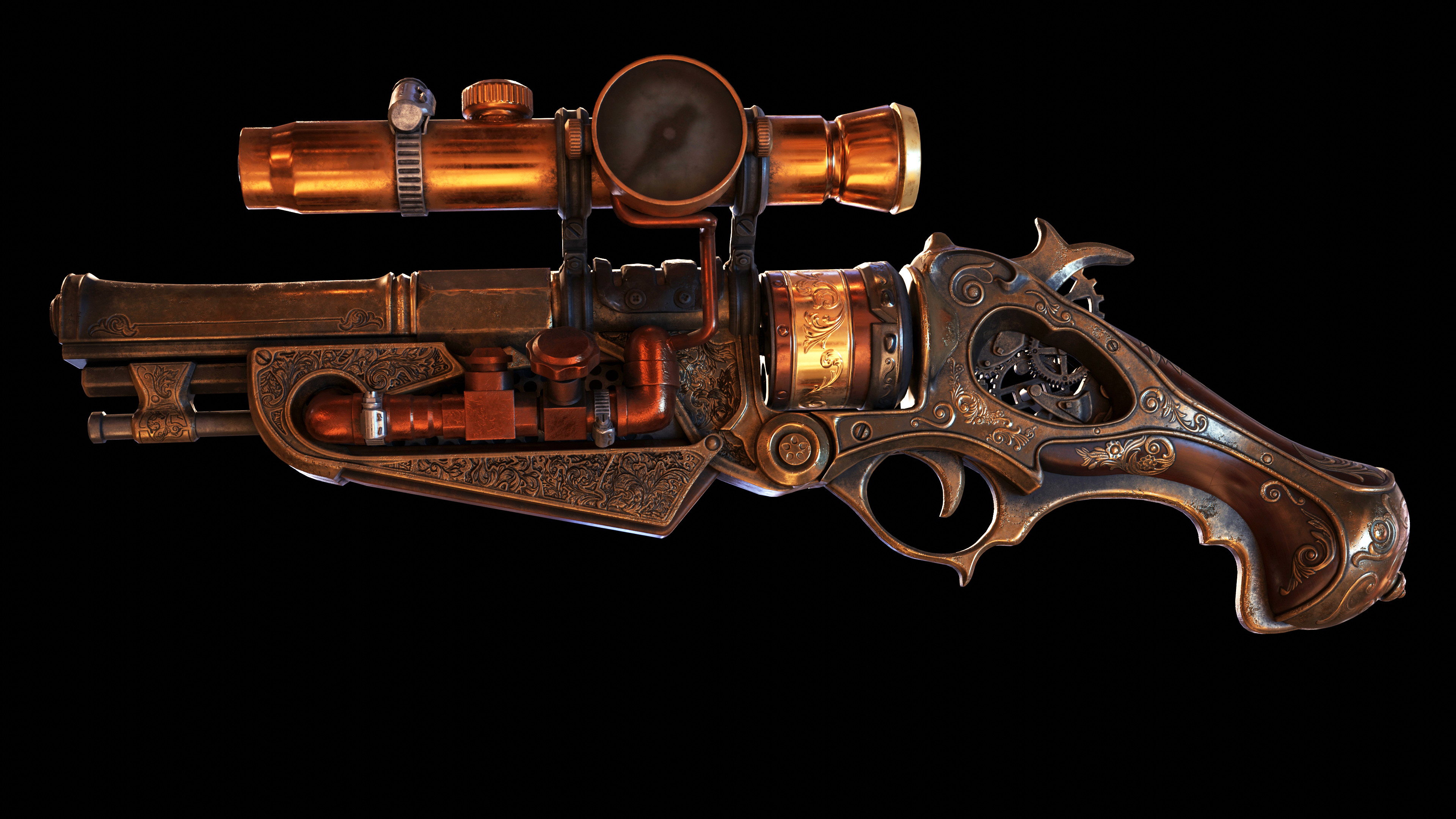 Steampunk Gun by Raul Braga : r/ImaginarySteampunk