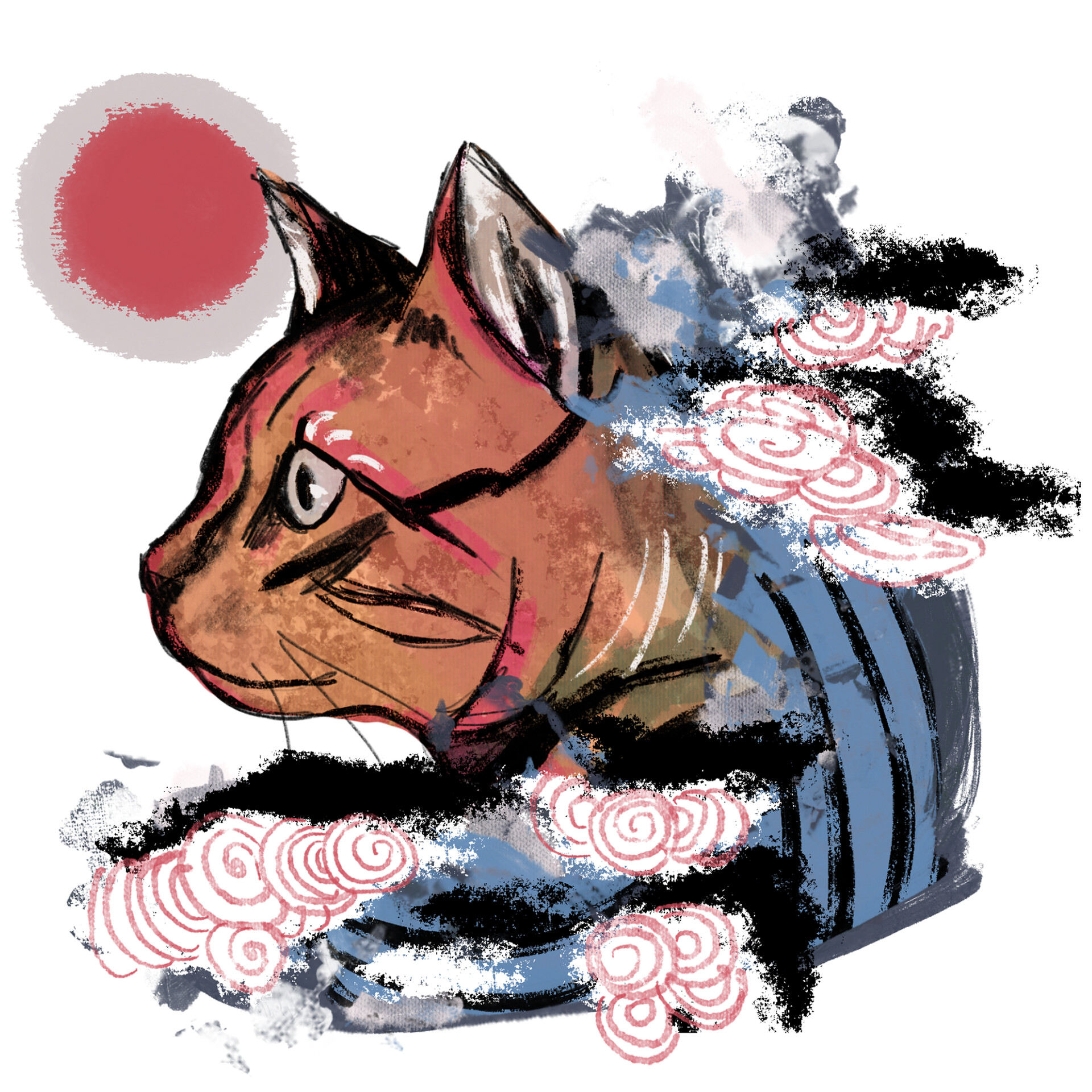 ArtStation - Cat Profile- Inbars Ink